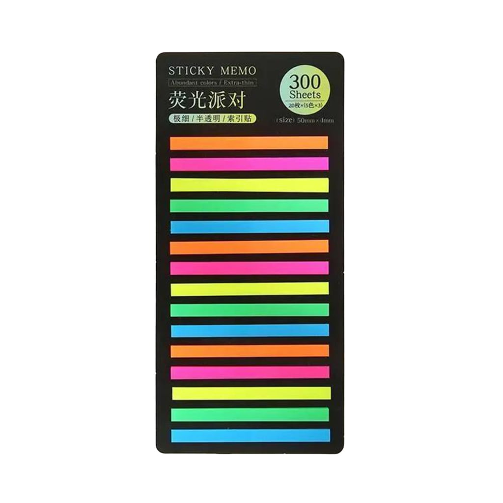 Zeiwohndc Slim Index Tabs Translucent Sticky Notes- Book Markers Page ...