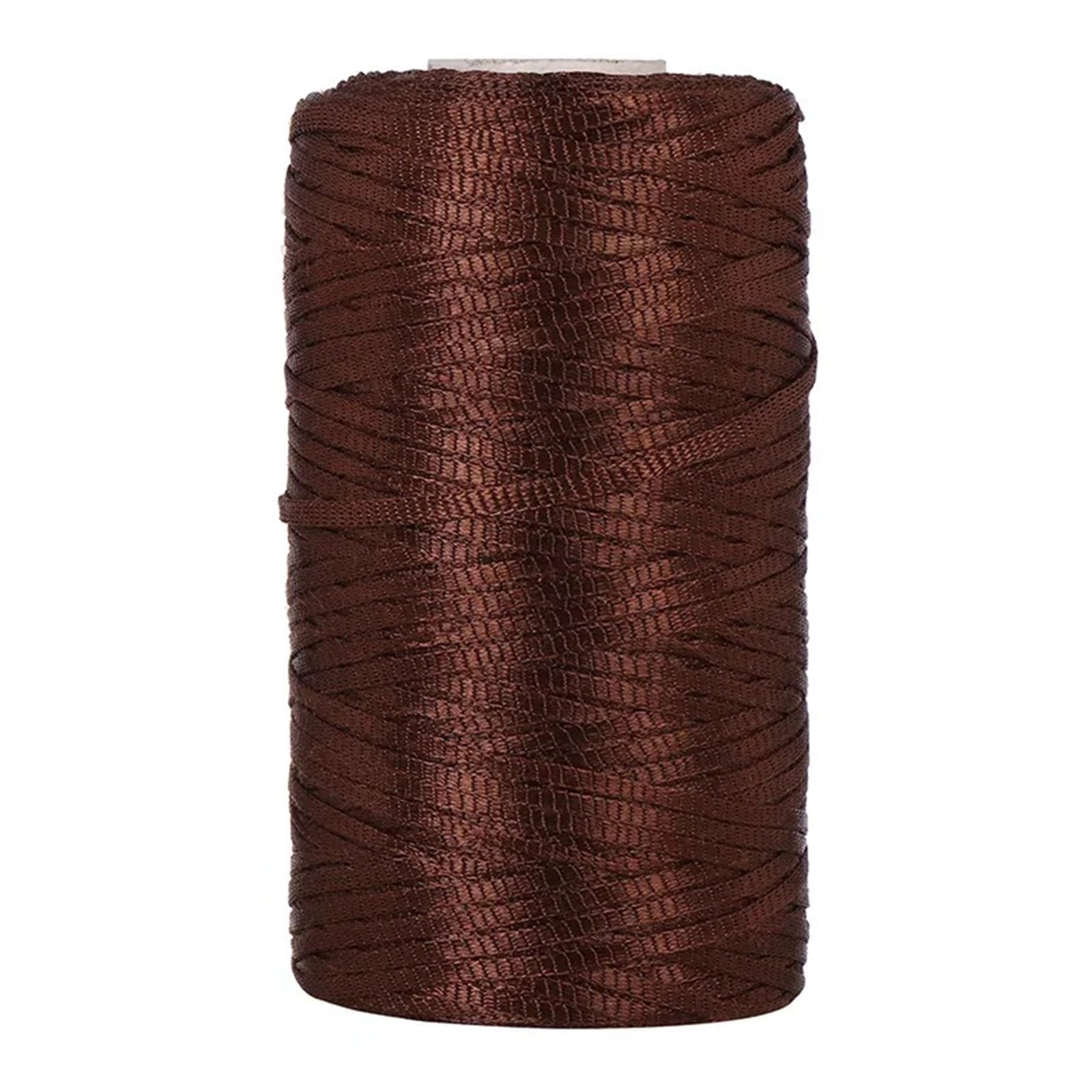 Zeiwohndc Smooth Silk Satin Cord Flat Weaving Crochet Yarn for Women ...