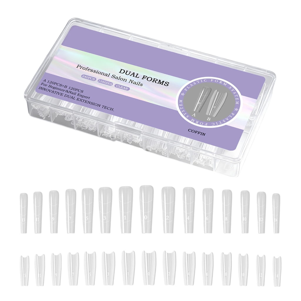 Zeiwohndc Transparent ABS Nail Art Forms For Long Lasting Salon Quality ...
