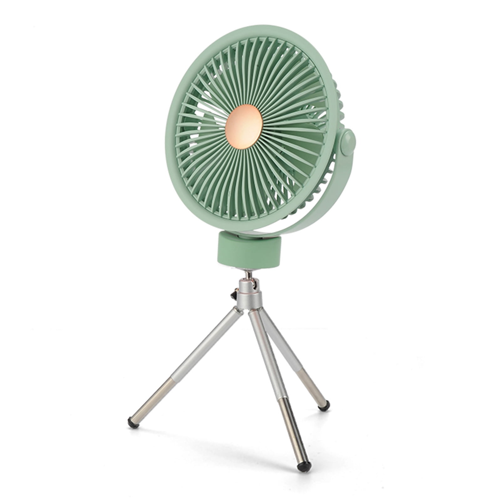 Zeiwohndc Tripod Desk Fan 2400mah Camping Fan USB Rechargeable Ceiling ...