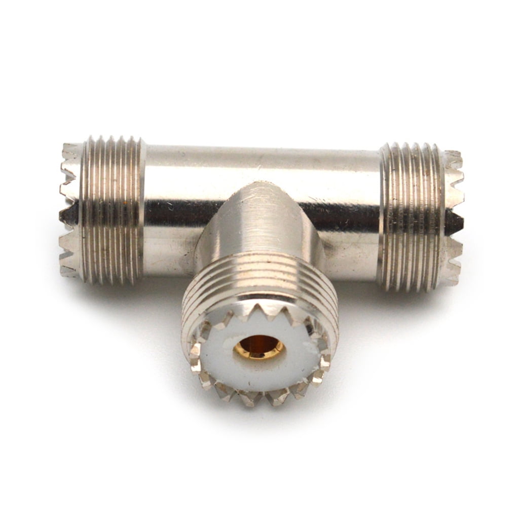Zeiwohndc UHF PL259 to Dual UHF Female SO239 Adapter RF Coaxial ...