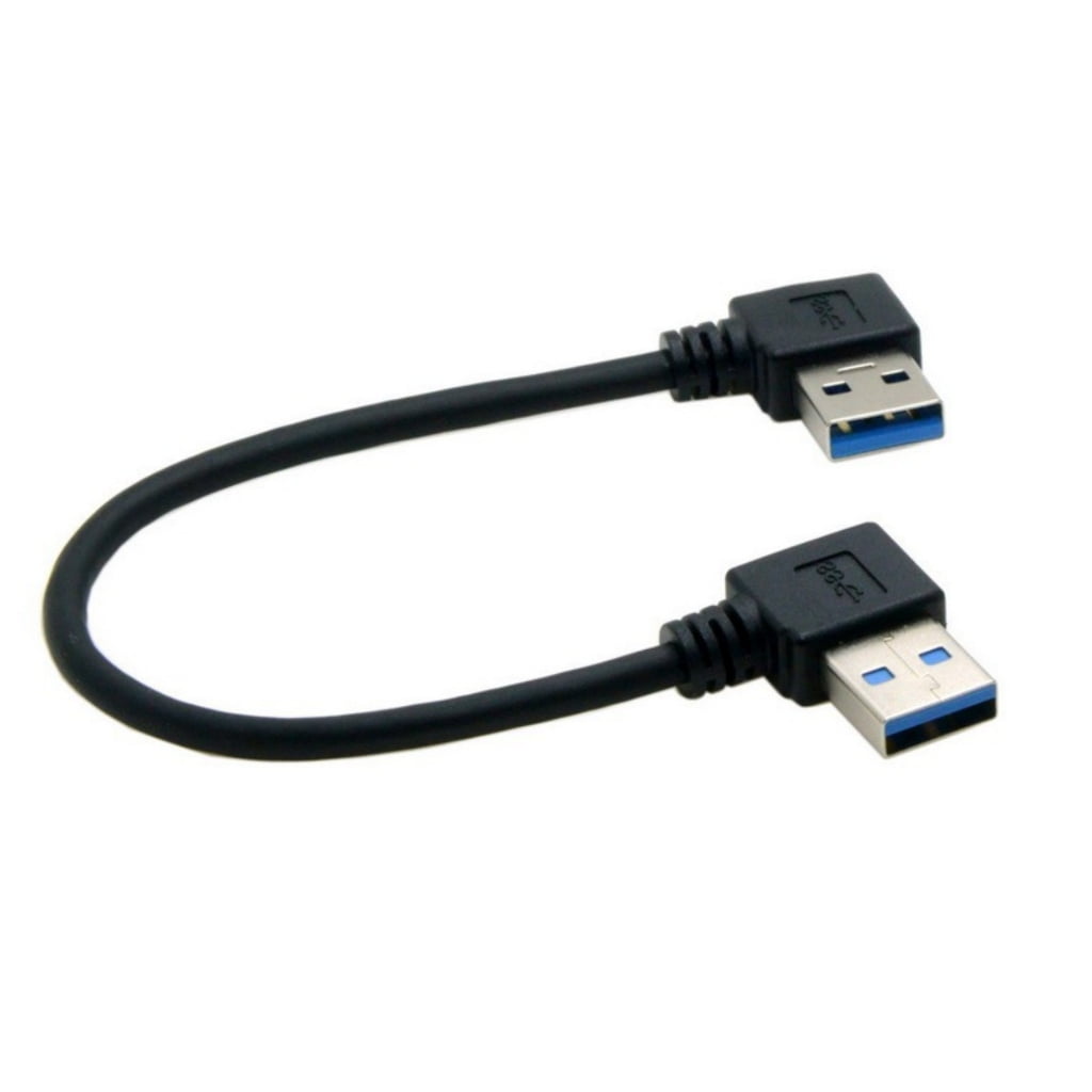 Zeiwohndc USB 3.0 A to A Male Cable with 90 Degree Angles for Desktop Gaming Console - Walmart.com