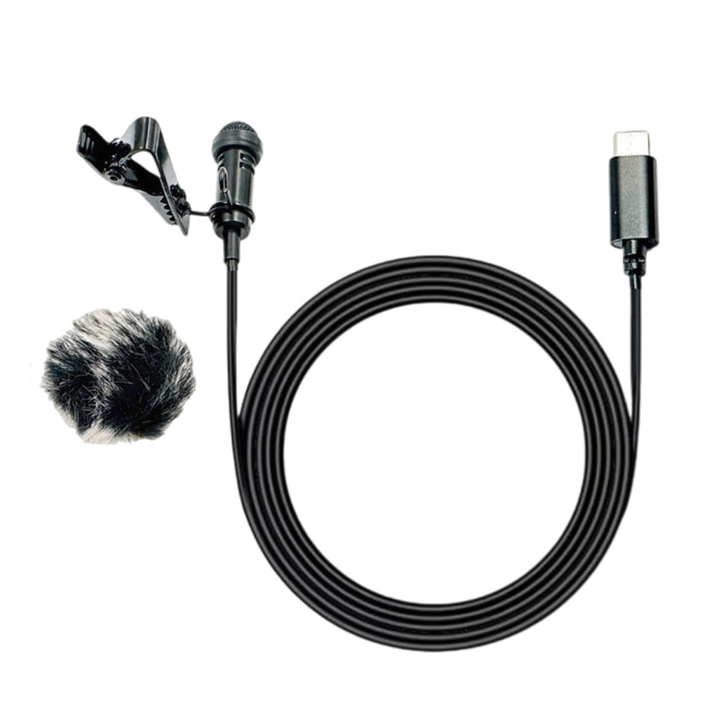 Zeiwohndc USB C Clip On Lapel Microphone Omnidirectional Condenser ...