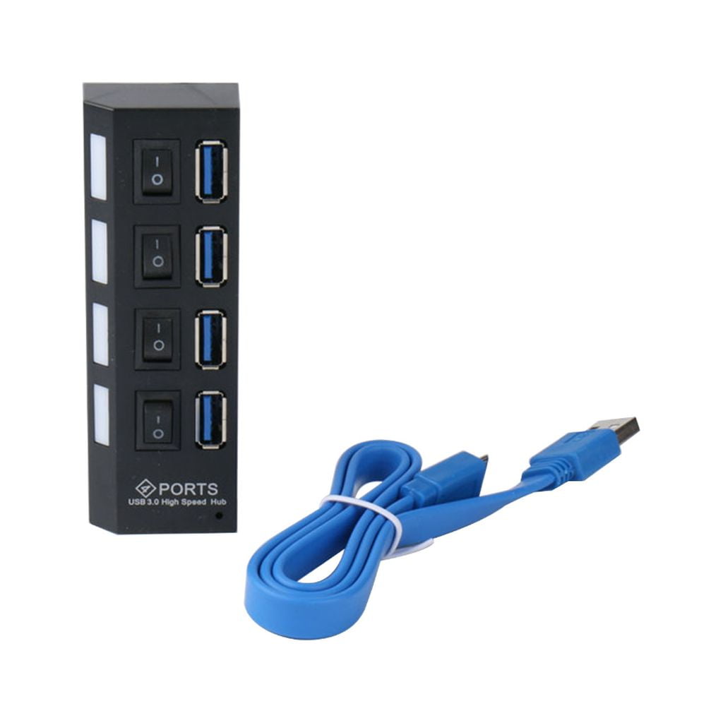 Zeiwohndc USB Hub 4 Port USB 3.0 Data Hub USB Splitter Power Adapter W ...