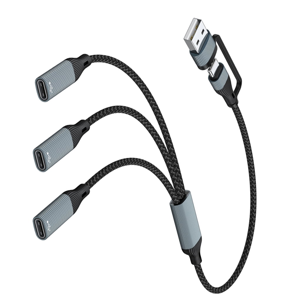Zeiwohndc USB/Type C Male to 2/3 Type C Female Splitter Hub Power Cord ...