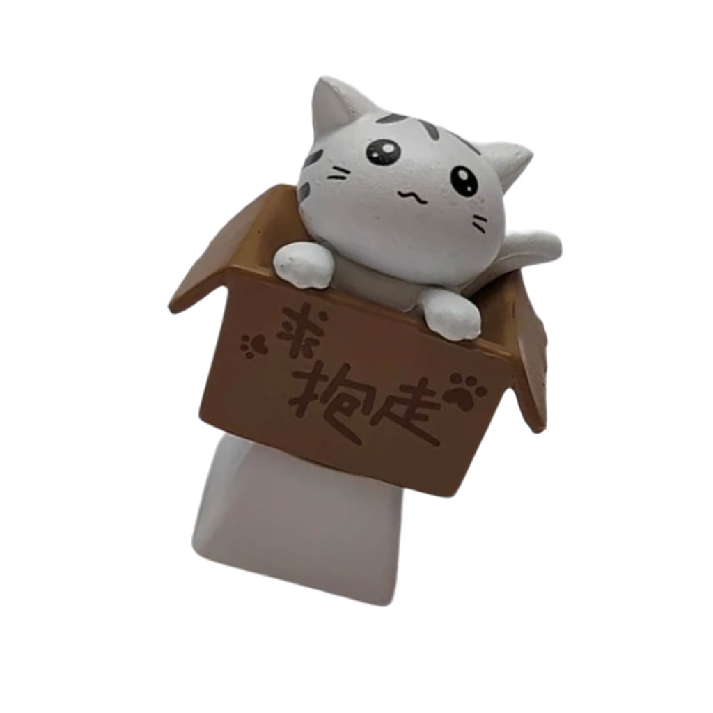 Zeiwohndc Unique Kitten Keycap Handmade Gift for Mechanical Keyboards ...