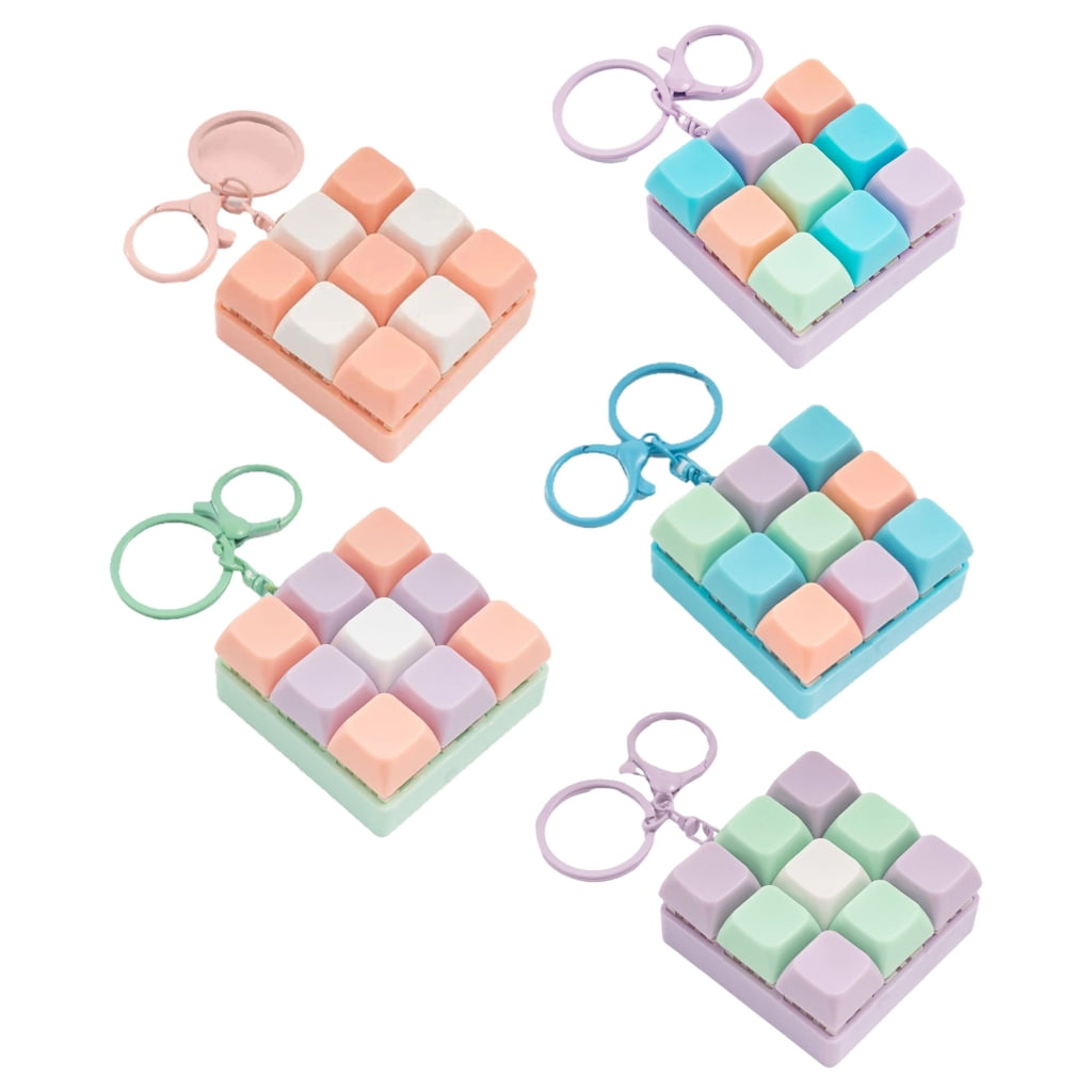 Zeiwohndc Upgrades Keyboard Keychain Anxiety Relief Toy Clickable Key ...