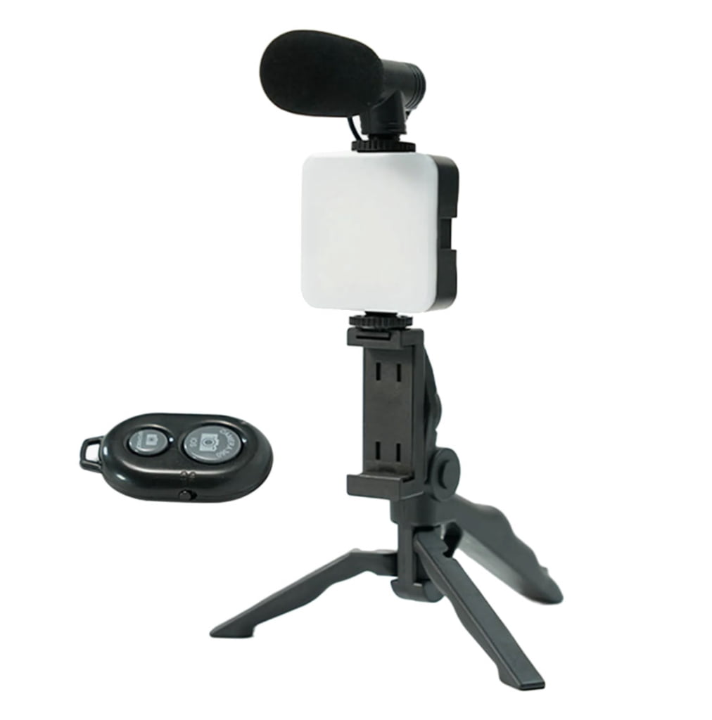 Zeiwohndc Video Vlogging Kit for Phone with Tripod Mount LED Fill Light ...
