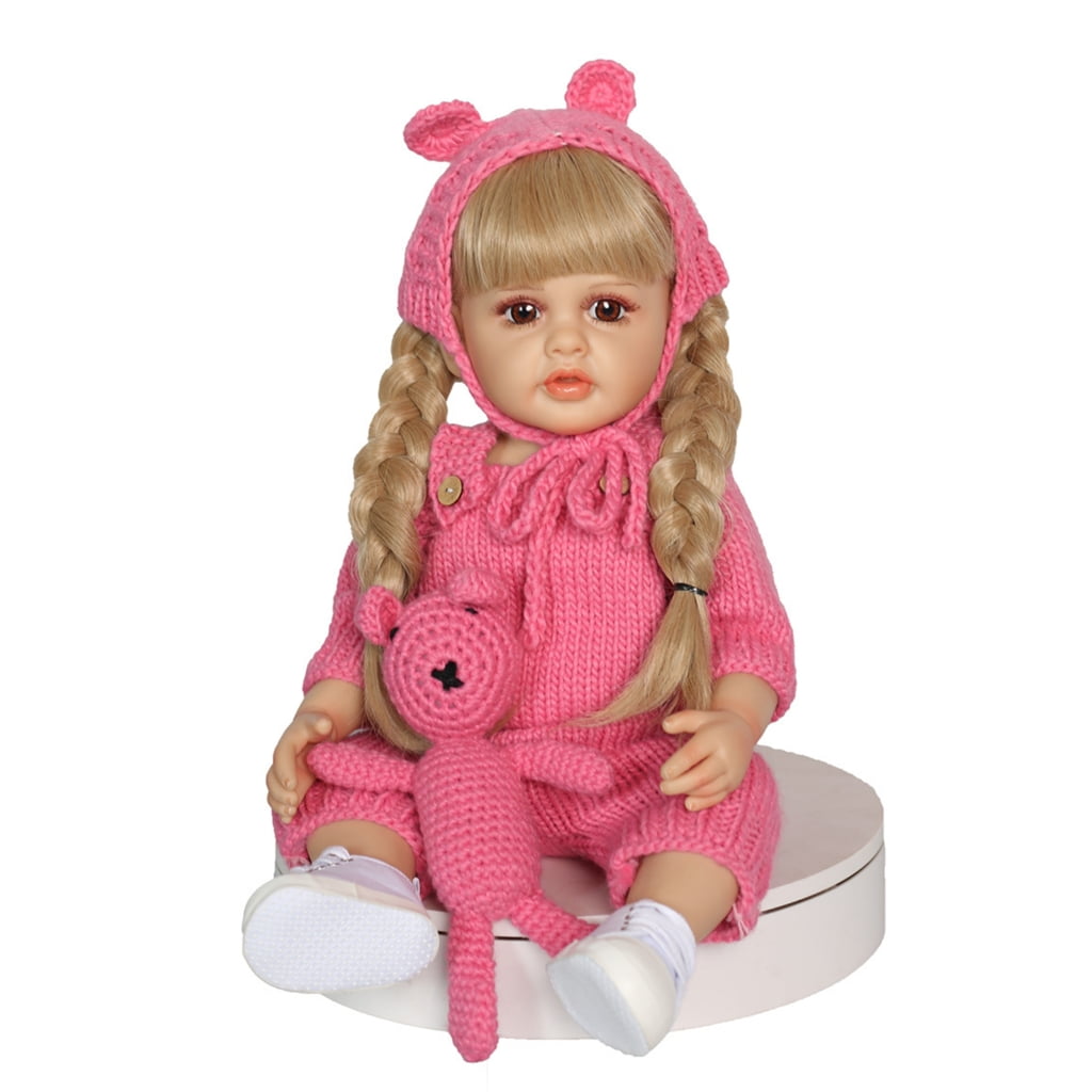 Zeiwohndc Vividly Rebirth Baby Doll with Blond Braids Silicone Full ...