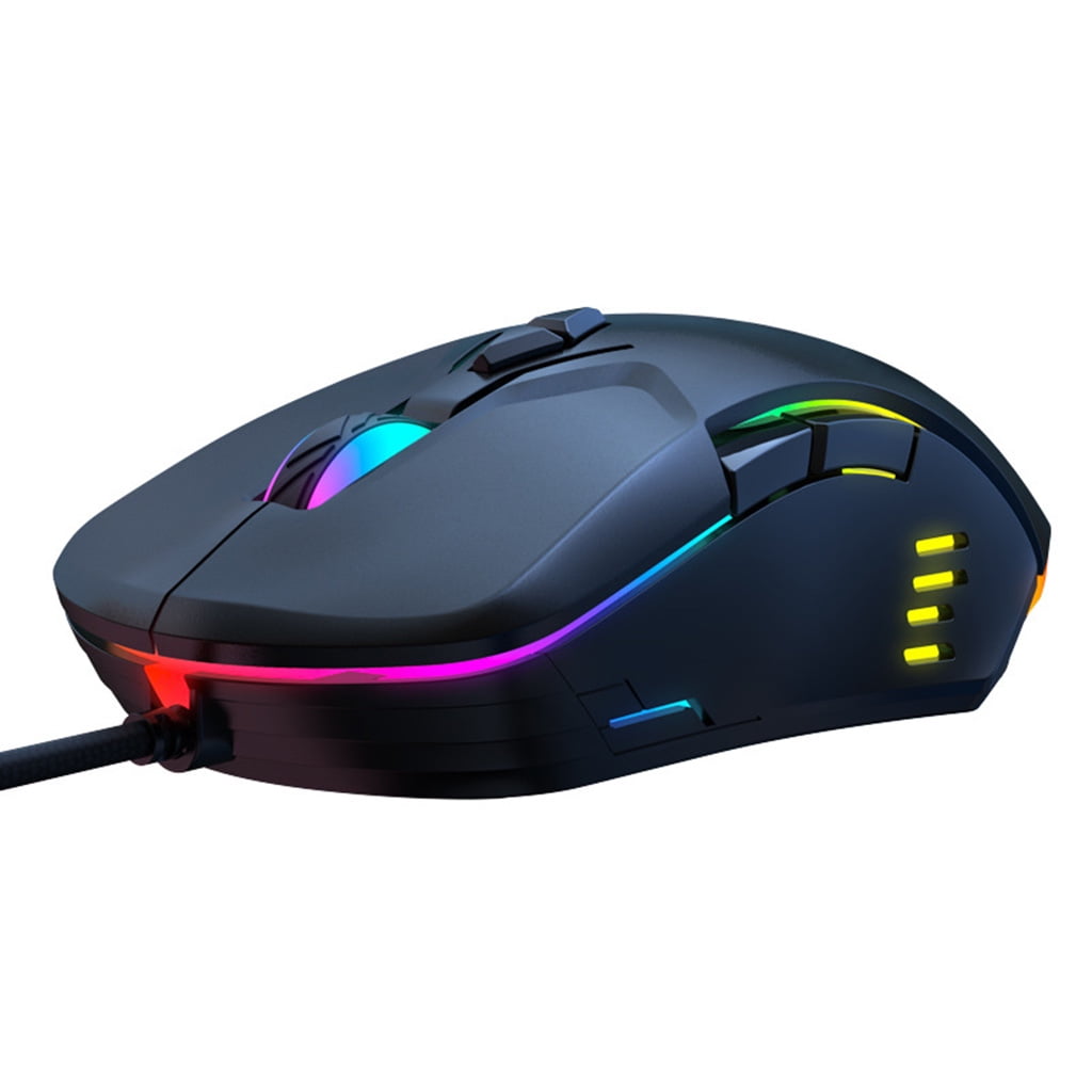 Zeiwohndc Wired Usb Optical Led Adjustable 6400dpi Mouse Ergonomic ...