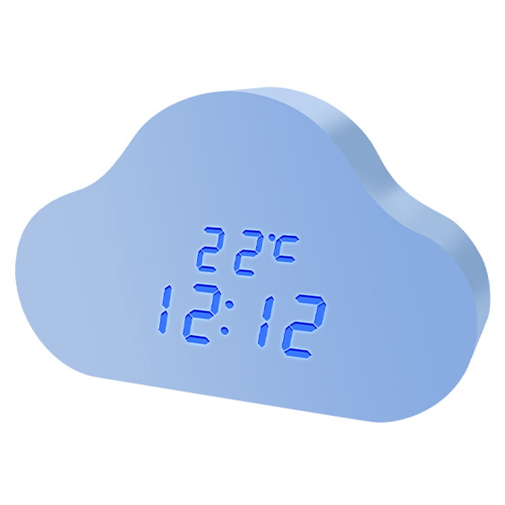 Zeiwohndc Wooden Digital Alarm Clock with Room Temperature Display for ...