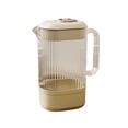 Zeiyignr Plastic Pitcher with Lid, Clear Hot/Cold Kettle, Shatter-Proof ...