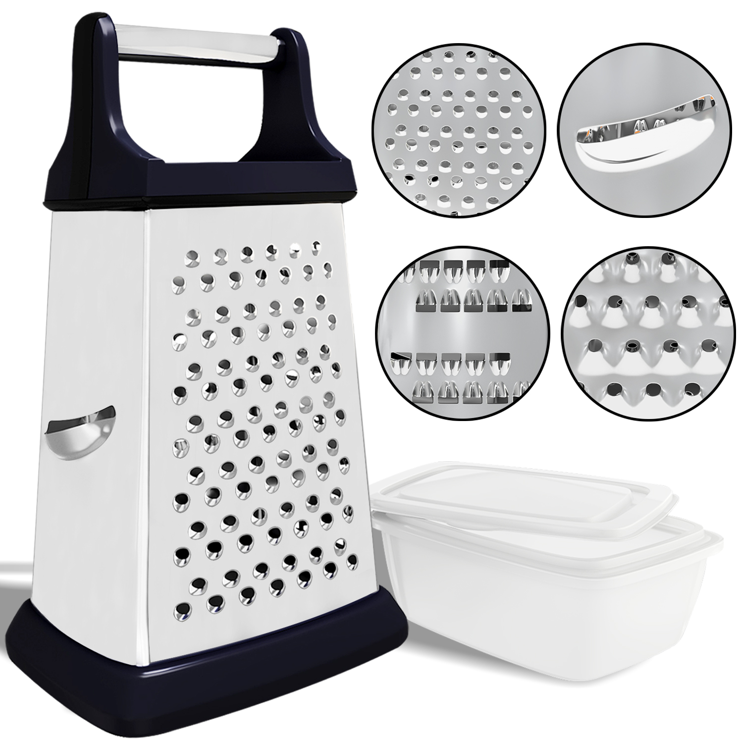 Oneida® 4-Sided Stainless Steel Box Grater - Walmart.com