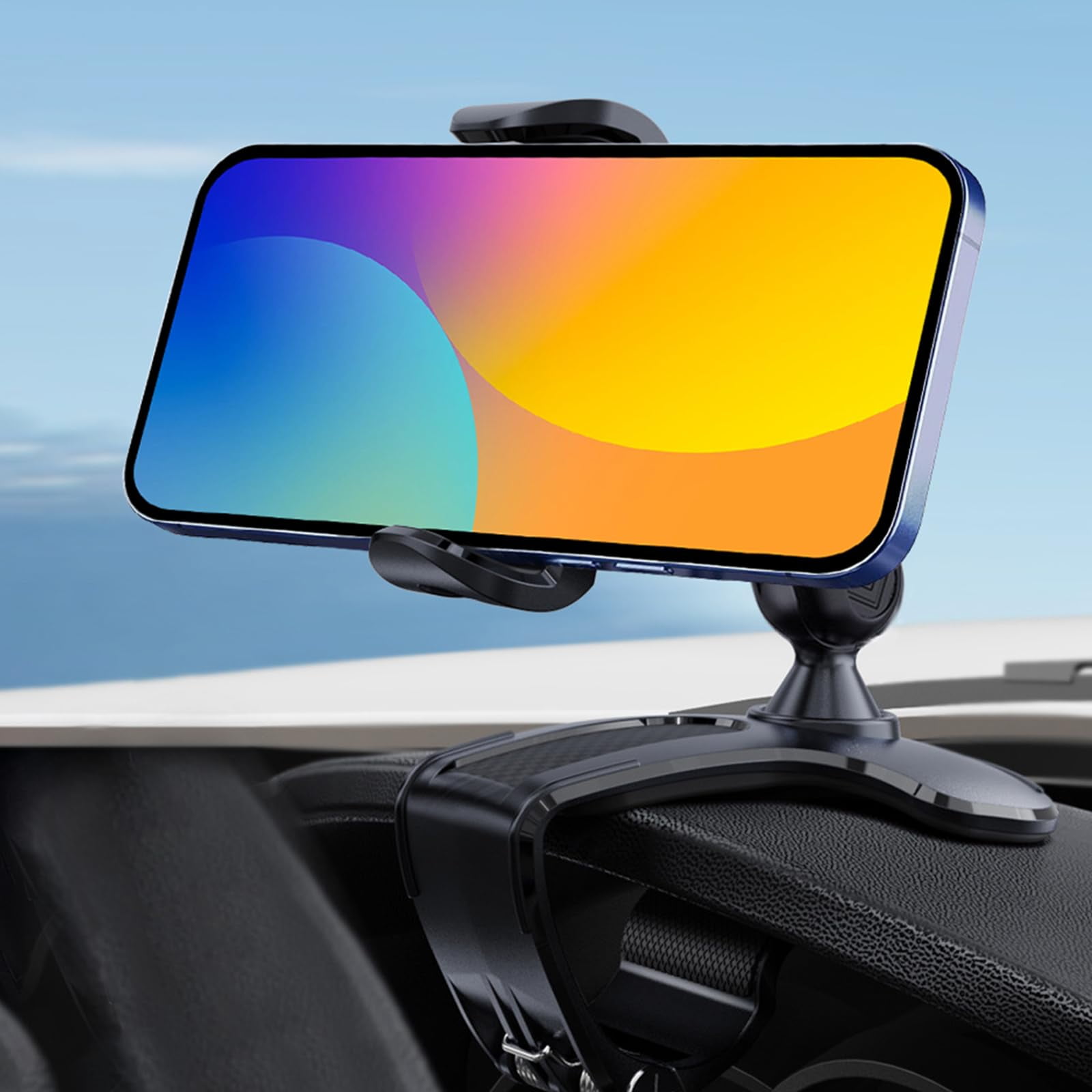 Zekrom Car Dashboard Phone Clip Holder, 360° Roating Dashboard Cell ...