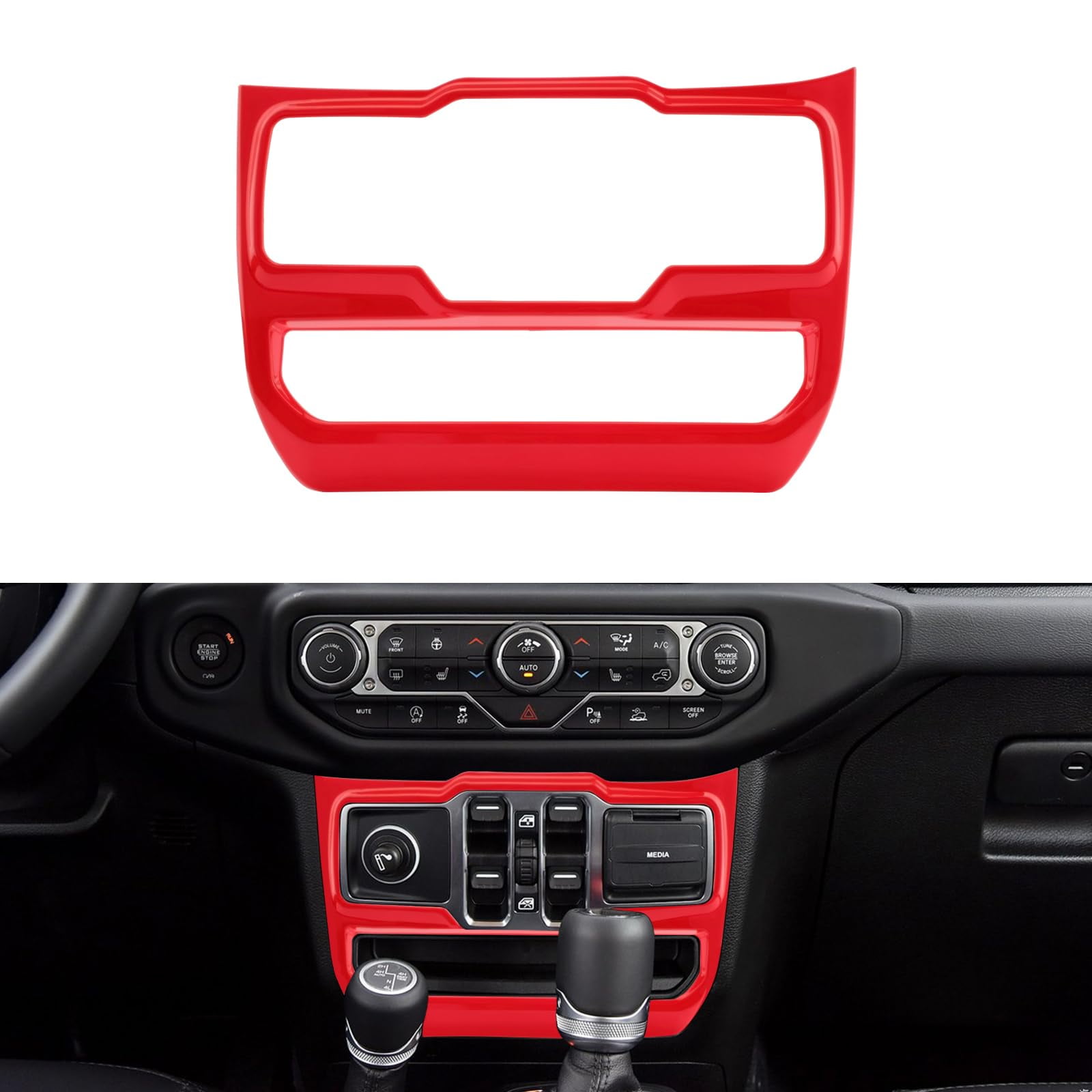 Zekrom Center Dash Window AIF4 Switch Panel Trim for Jeep Wrangler JL ...