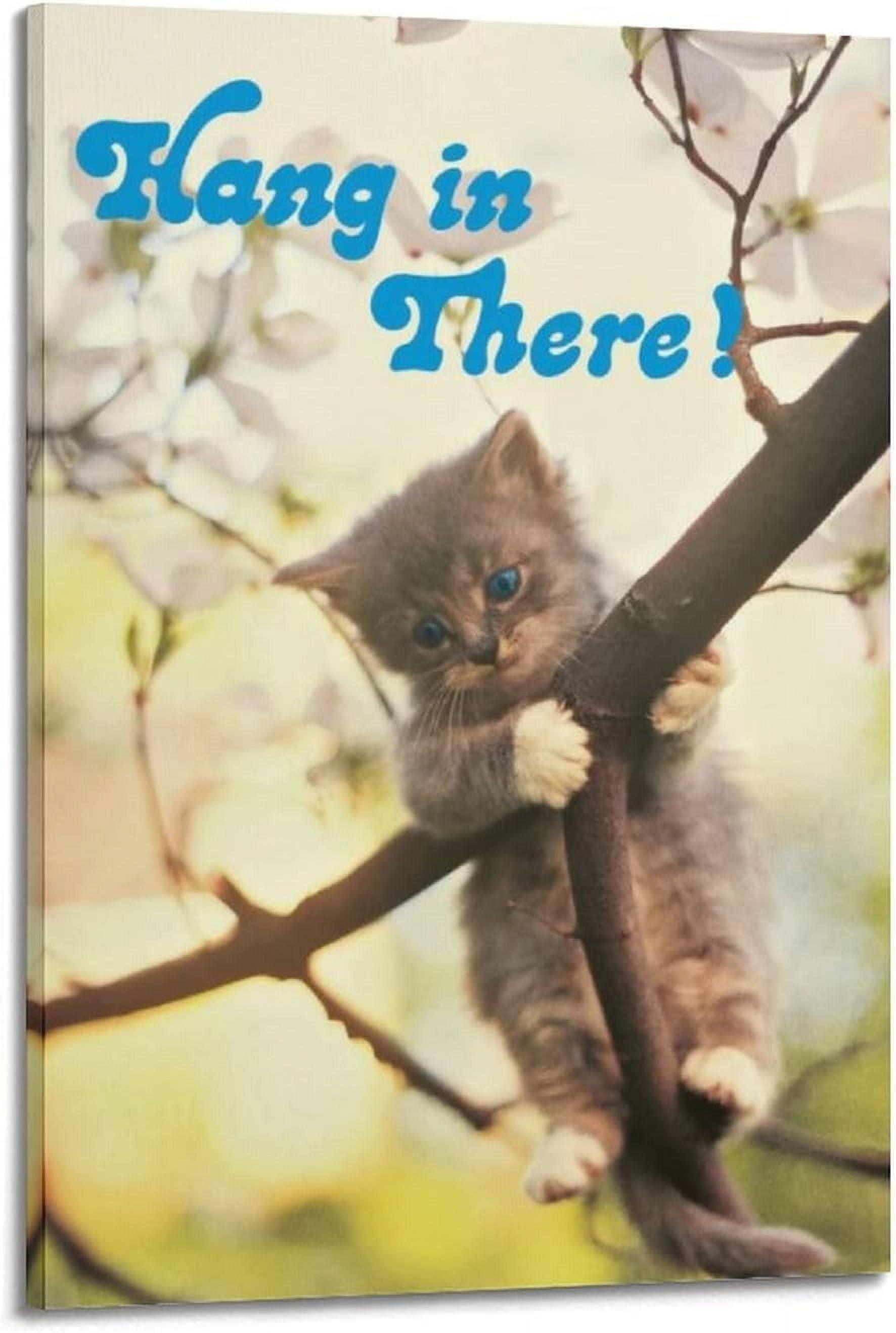 Zelbuck Hang in There Cat Poster, Cat Poster, Funny Posters for Room ...
