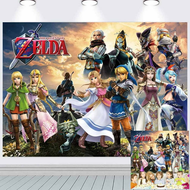 Zelda Backdrop Banner Party Supplies Poster Movie Theme Background for ...
