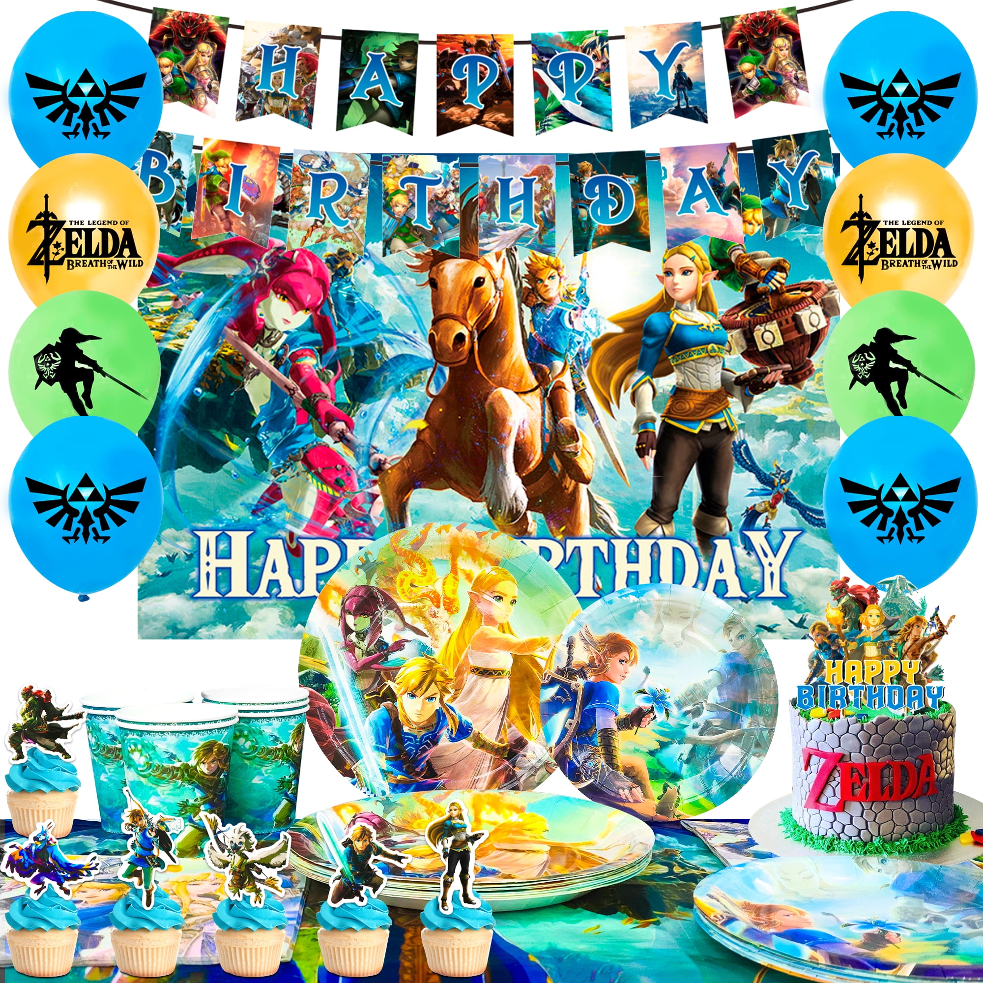The Legend of Zelda Birthday Party Supplies,Zelda Party Decorations ...