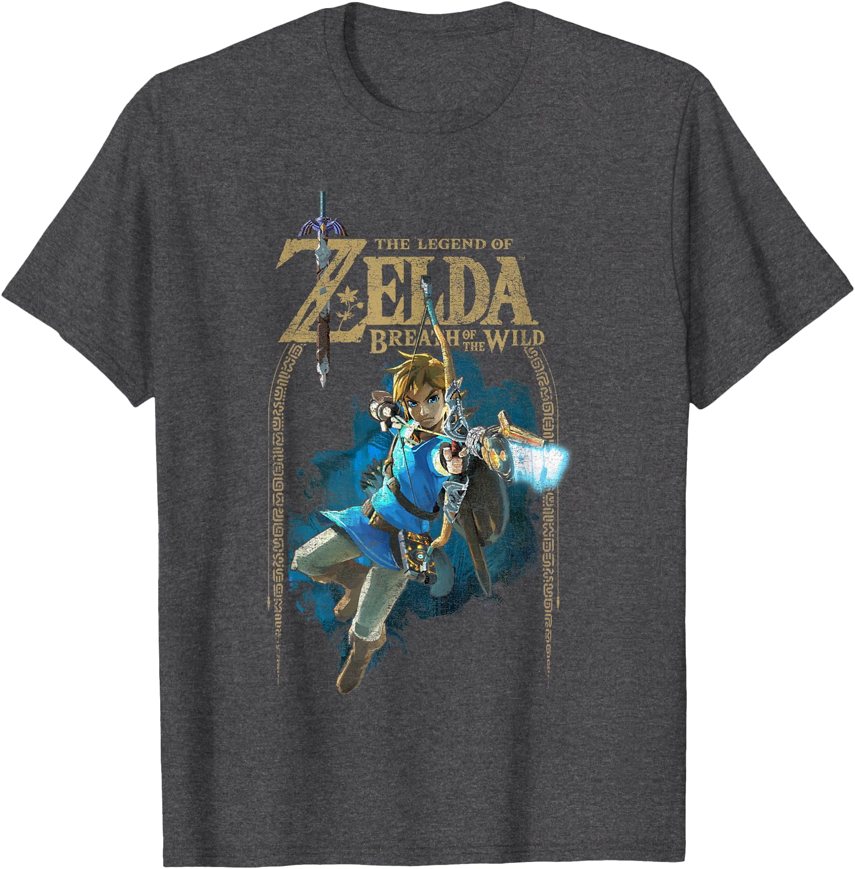 Zelda Breath Of The Wild Link Arch Shot Logo Graphic DTG Print Unisex T ...
