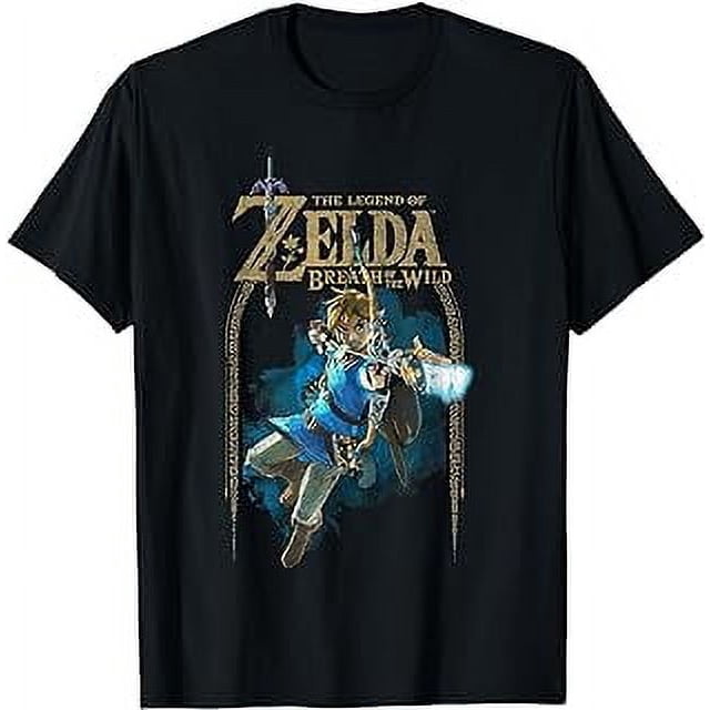 Zelda Breath Of The Wild Link Arch Shot Logo Graphic T-Shirt T-Shirt ...