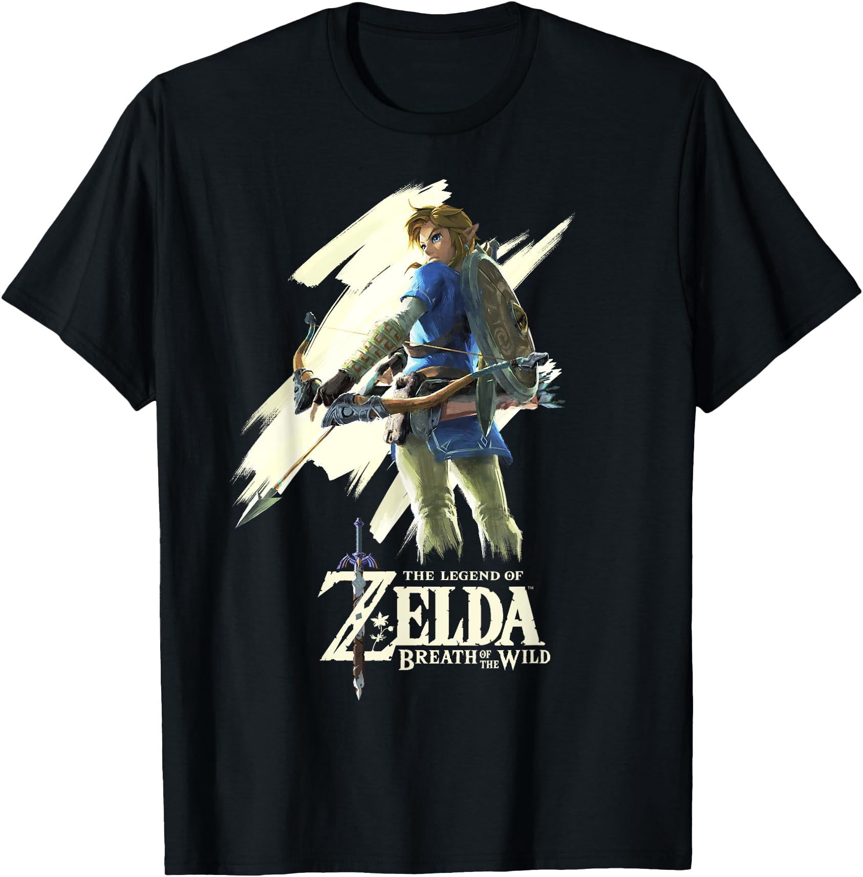 Zelda Breath of the Wild Link Stare Graphic T-Shirt for Gamer Kids ...