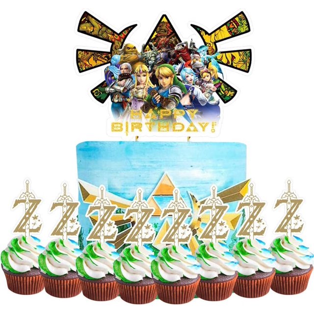 Zelda Cake Topper and Cupcake Toppers - Theme Birthday Supplies Favors ...