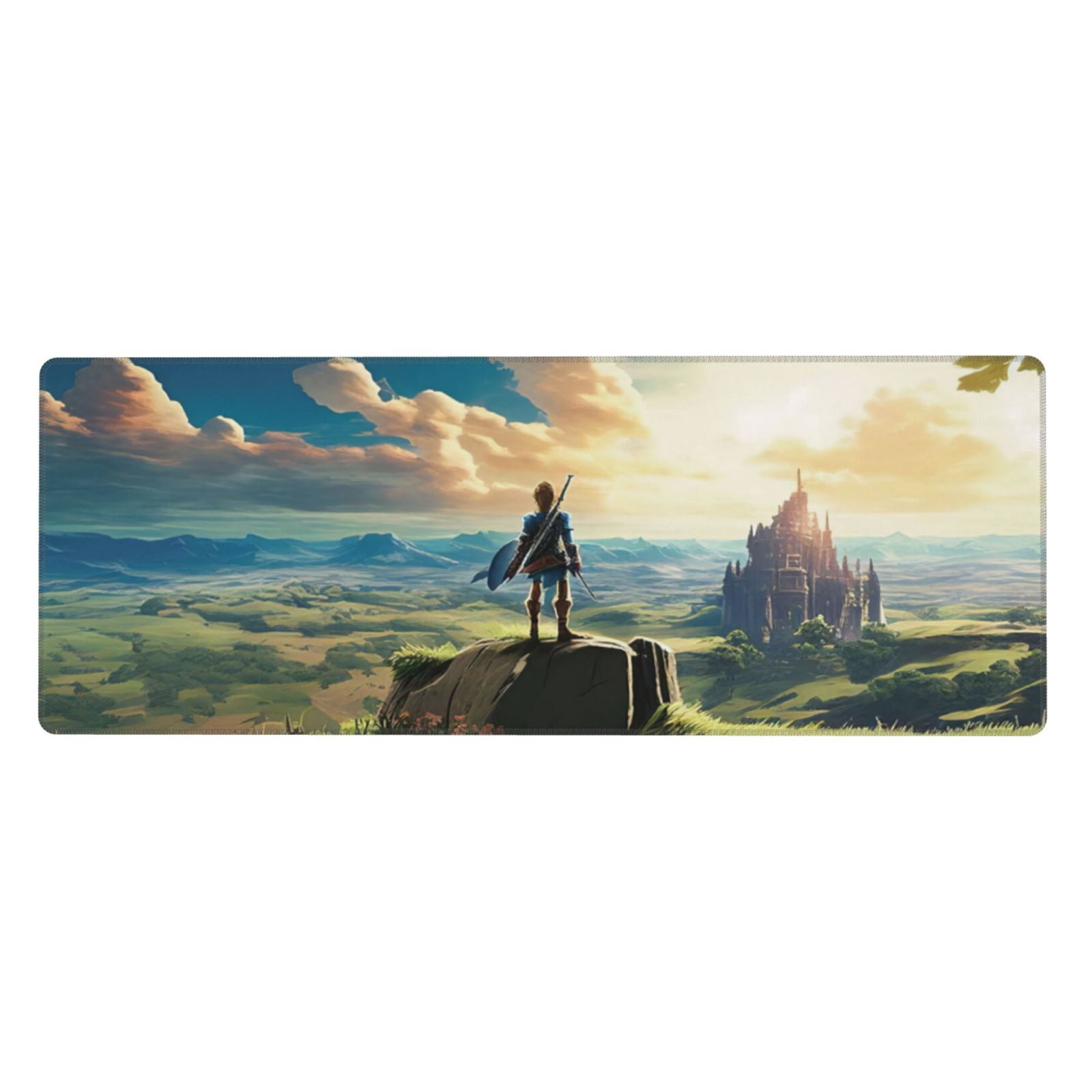 For Zelda Cartoon Large Gaming Mouse Pad, Stitched Edge Waterproof Desk ...