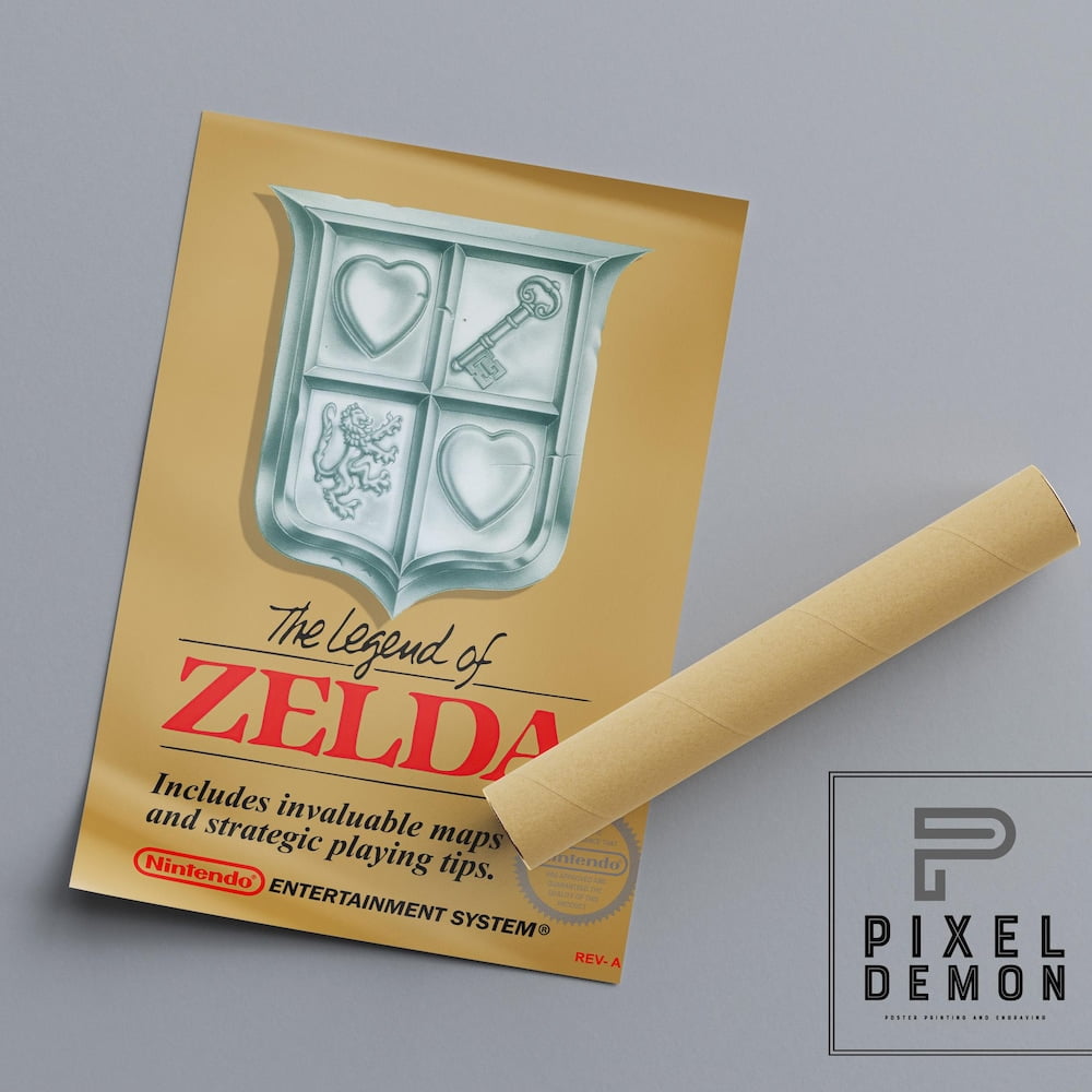 Zelda Gamer Poster Retro NES Classic Gaming poster - Walmart.com