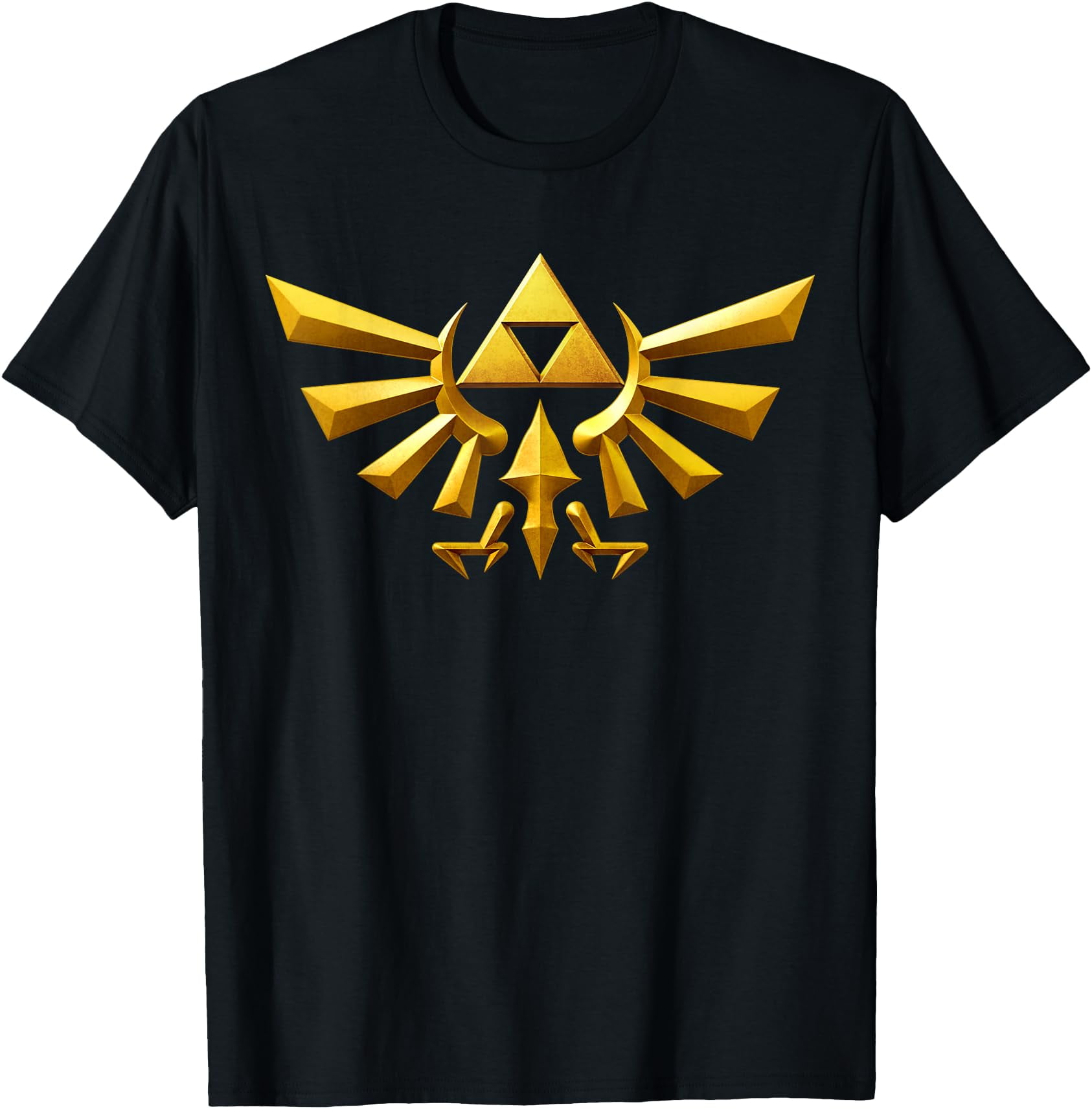 Zelda Hyrule Crest Iconic Golden Triforce DTG Print Unisex T-Shirt ...