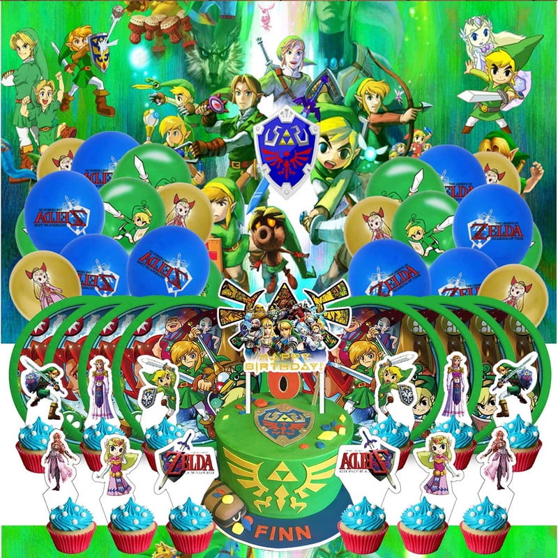 Zelda Party Supplies Birthday Balloons Plates Decoration Cake Topper ...