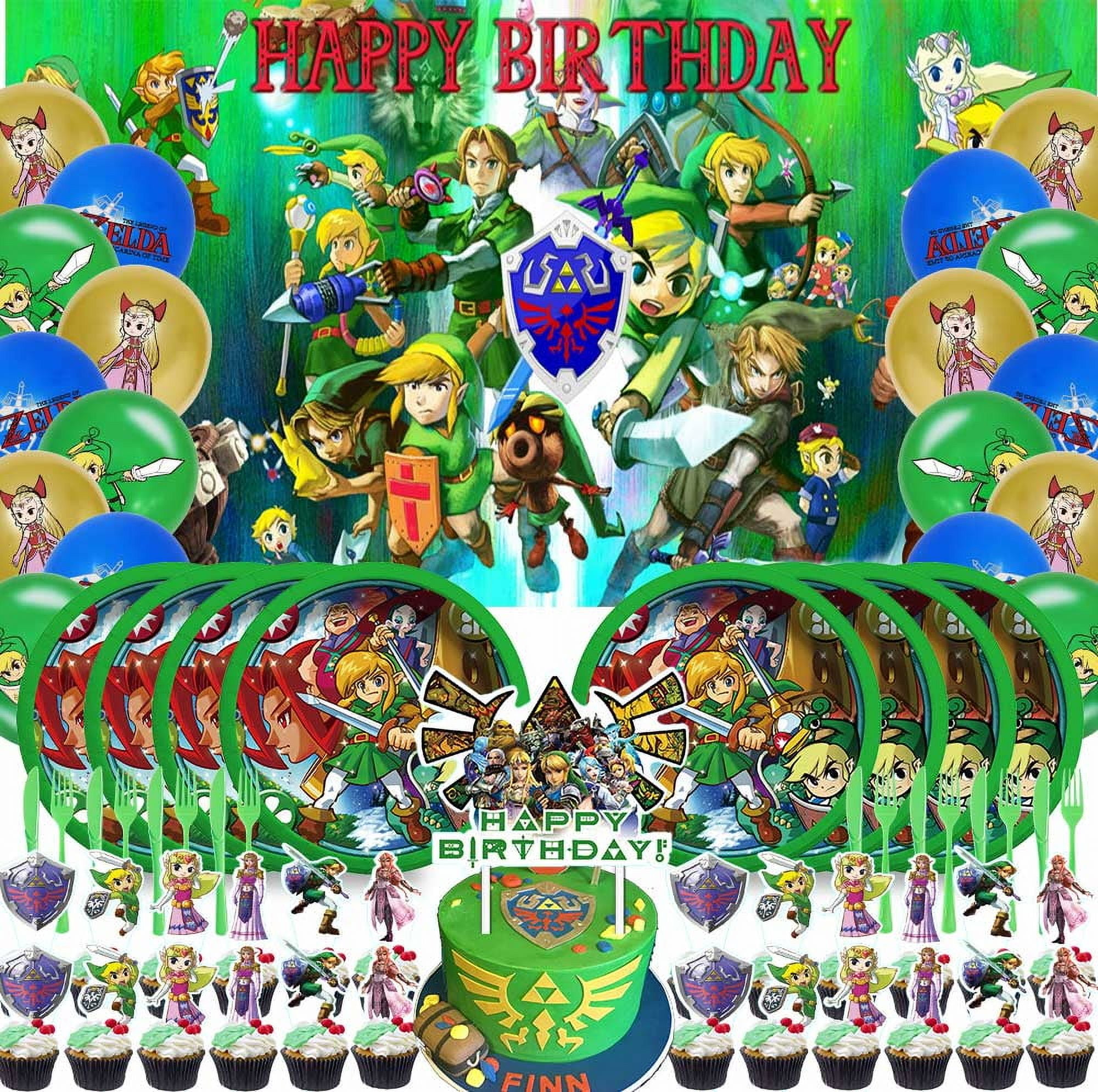 Zelda Party Supplies Plates Decorations Birthday Cake Topper Banner ...