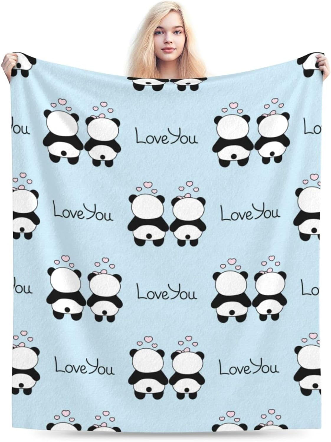 Zeleda Panda Blanket for Girls Kids Panda Blanket Gifts 60" x 50 ...