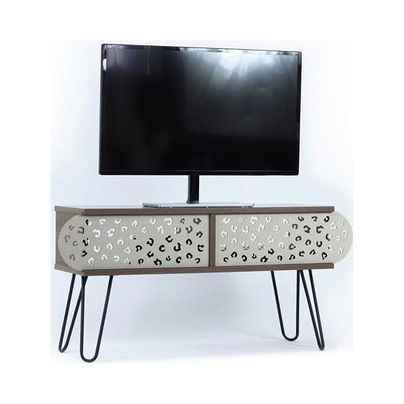 Zella TV Unit , Walnut & Black - Walmart.com