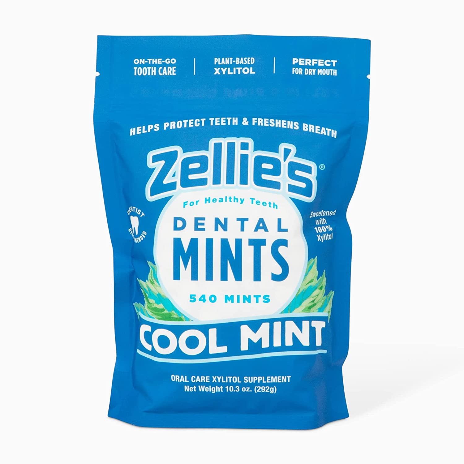 Zellie'S | 100% Xylitol Sugar Free Cool Mint Breath Mints | Non-Gmo ...