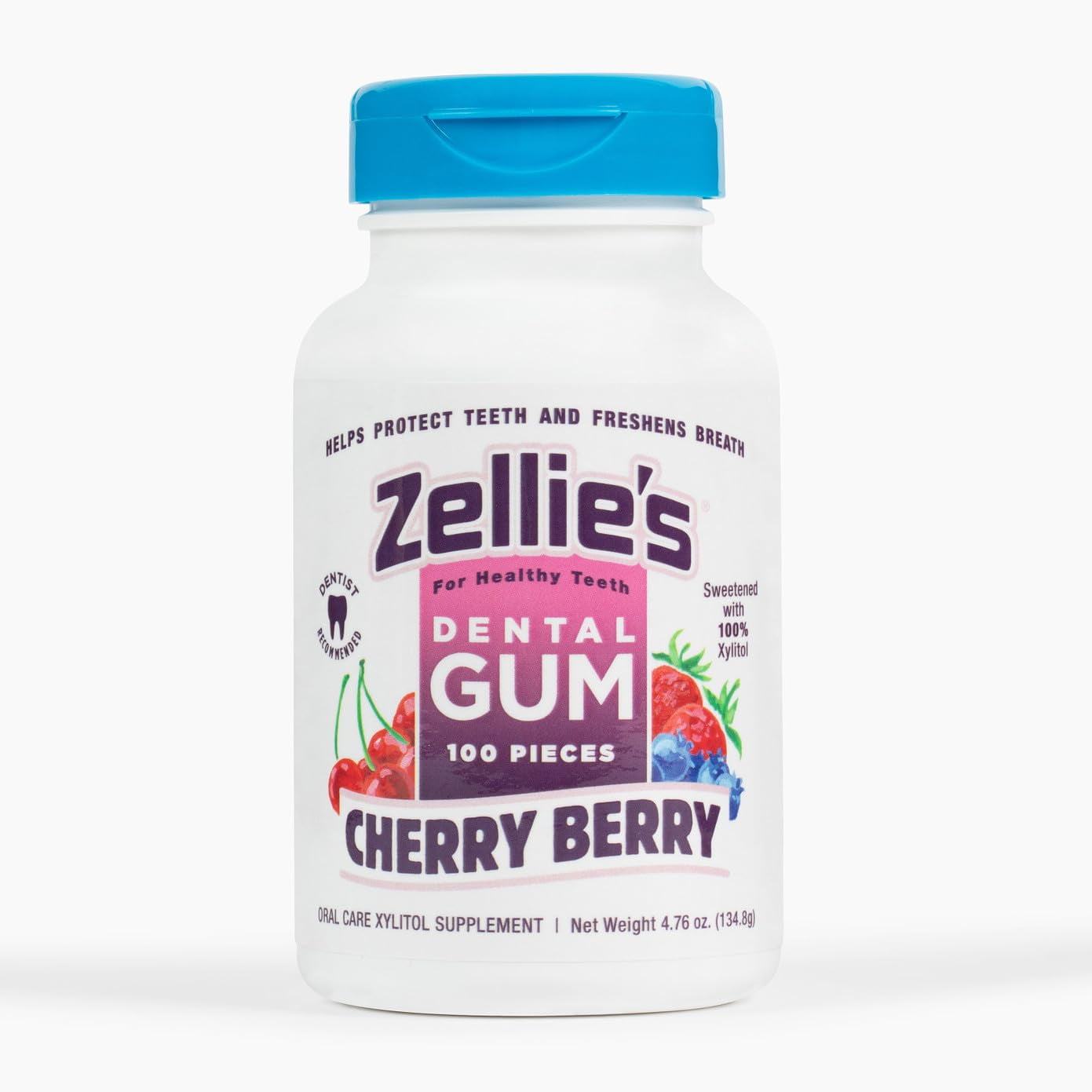 Zellie's | 100% Xylitol MZF22 Sugar Free Cherry Berry Chewing Gum ...