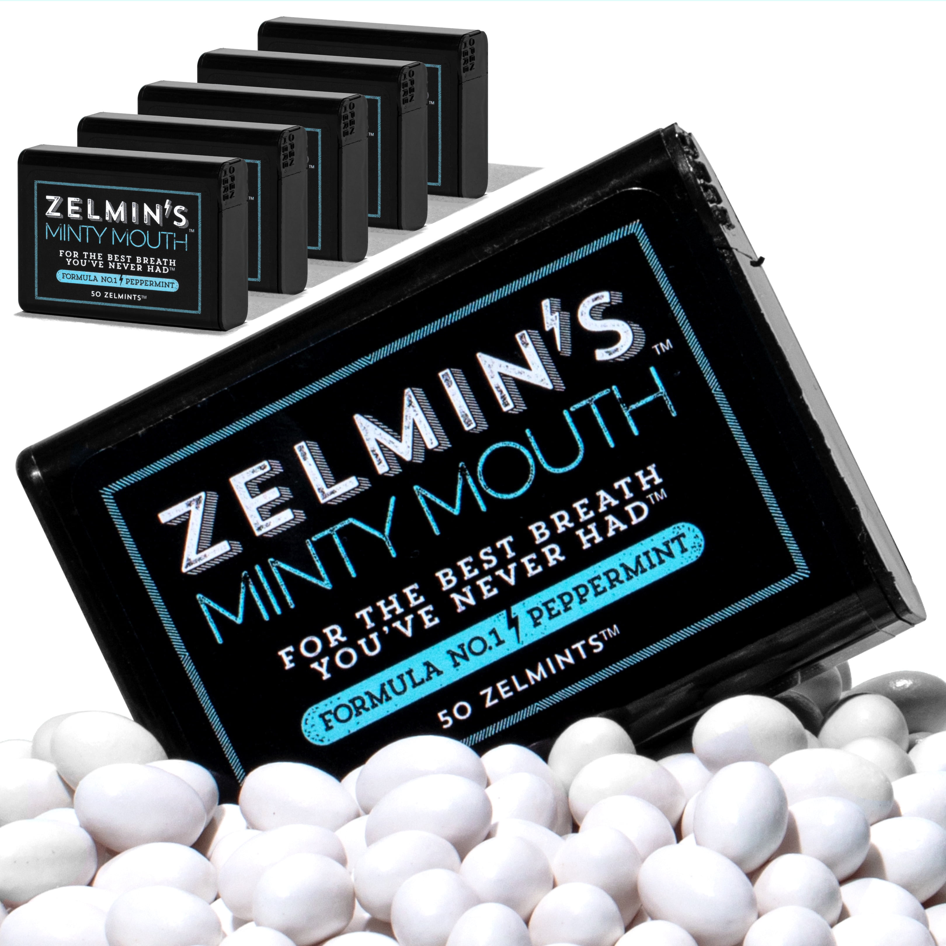 Zelmin's Minty Mouth Breath Freshener - Herbal Mint Capsules, Natural ...