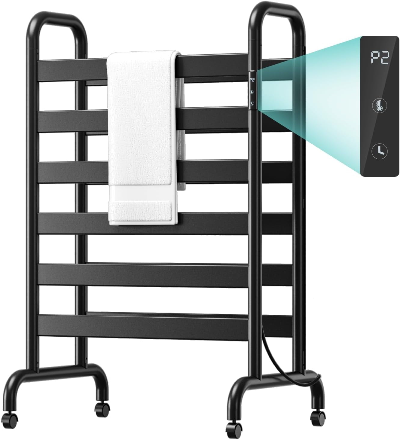 Zelngo Freestanding Towel Warmer Rack for Bathroom Smart Electric ...