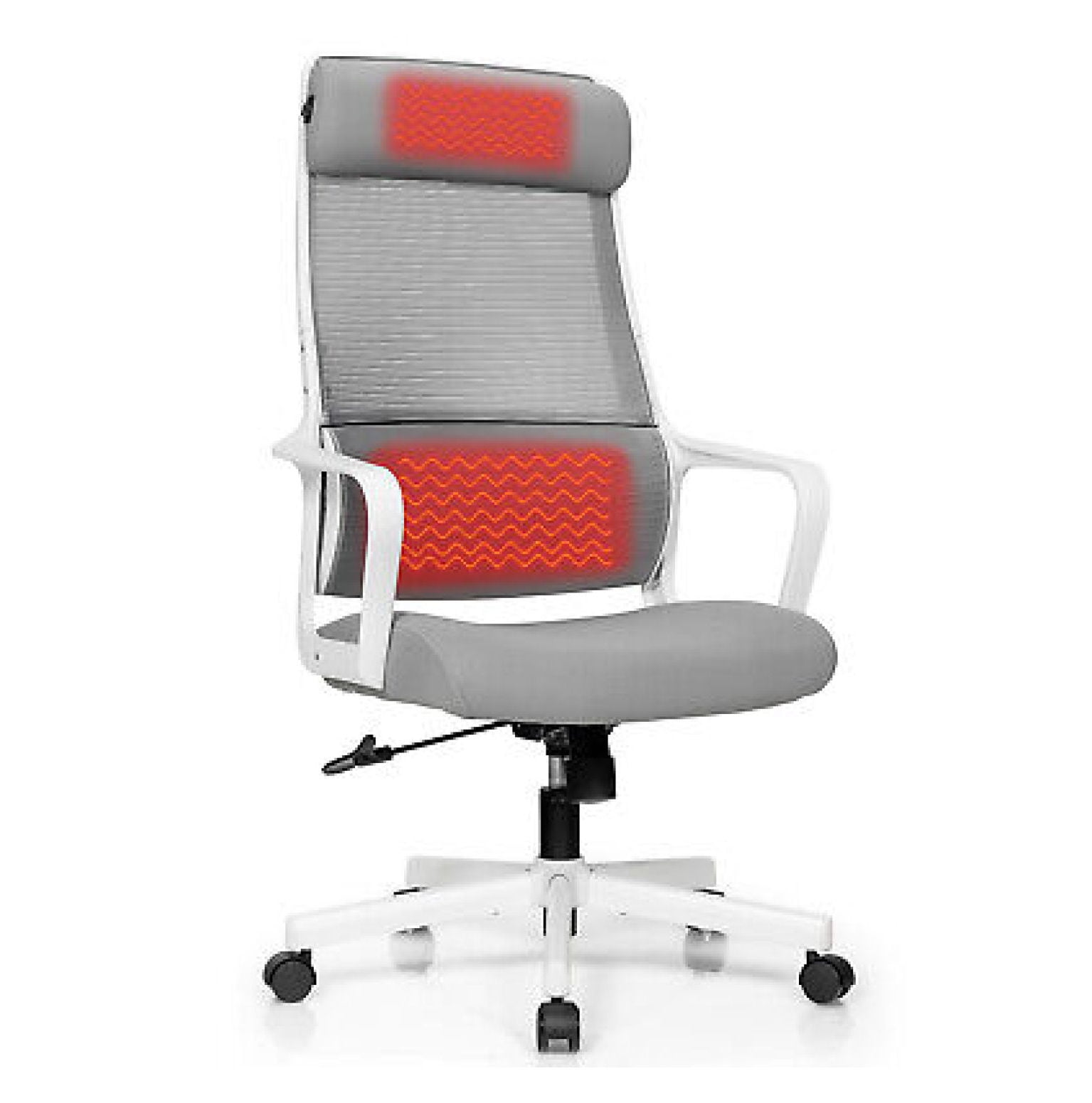 Zelora Gildan Adjustable Mesh Office Task Chair - Heating Lumbar ...