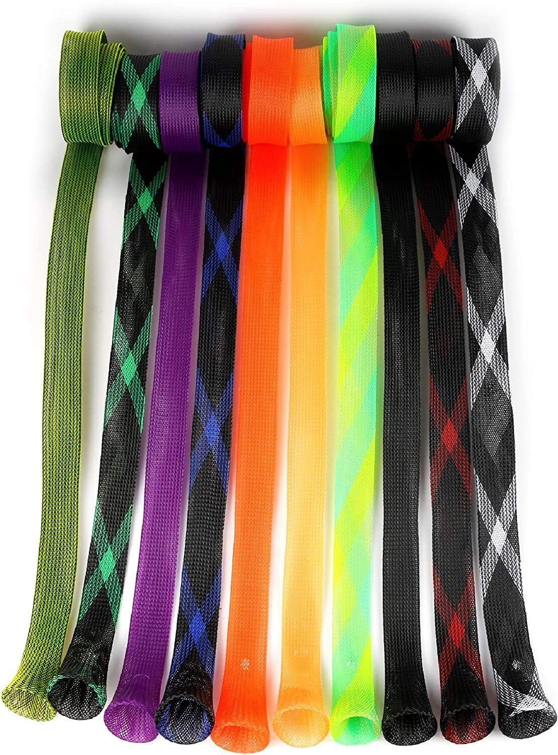 ZeloraGildan 10PCS Fishing Rod Cover Sleeve: Braided Mesh Protector for ...