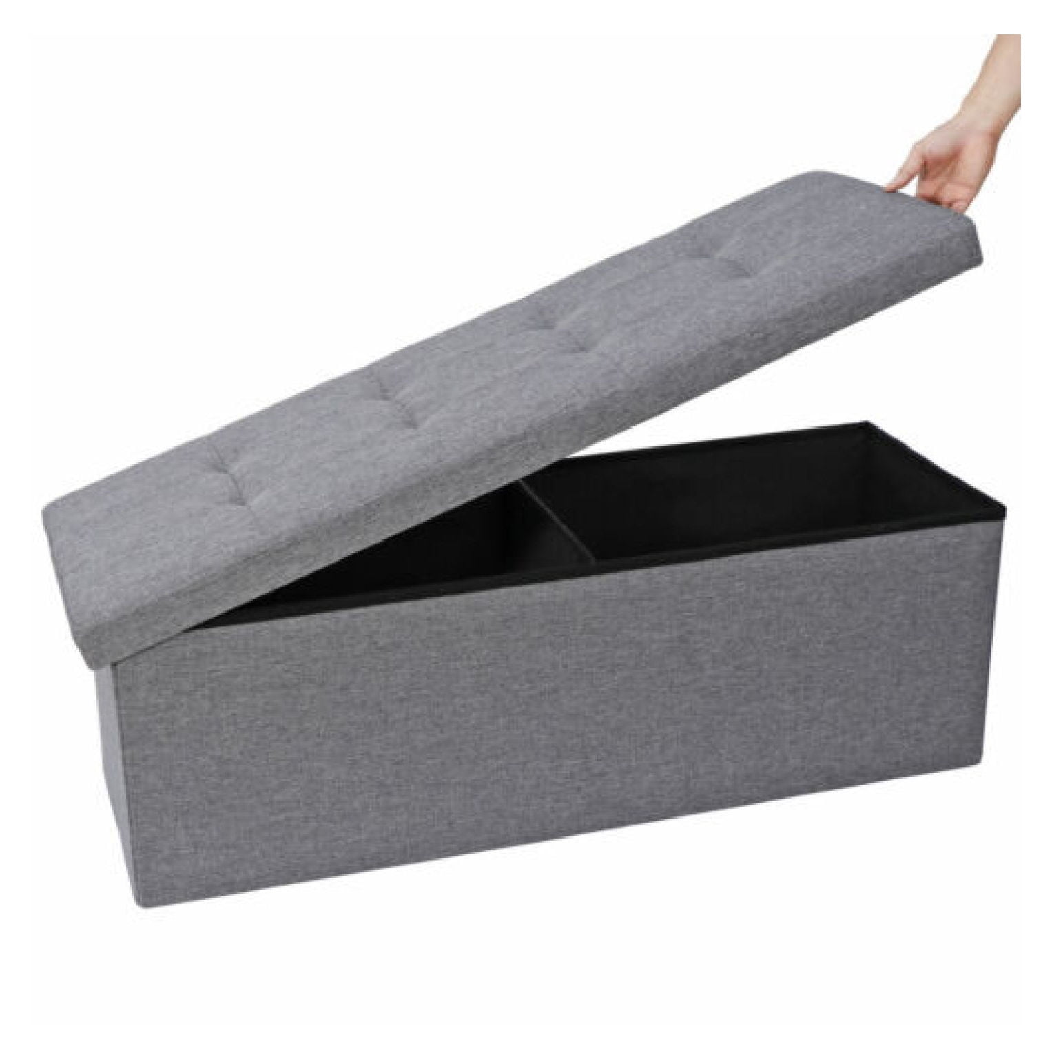 ZeloraGildan 43'' Folding Ottoman Foot Stool Foot Rest Storage Bench ...