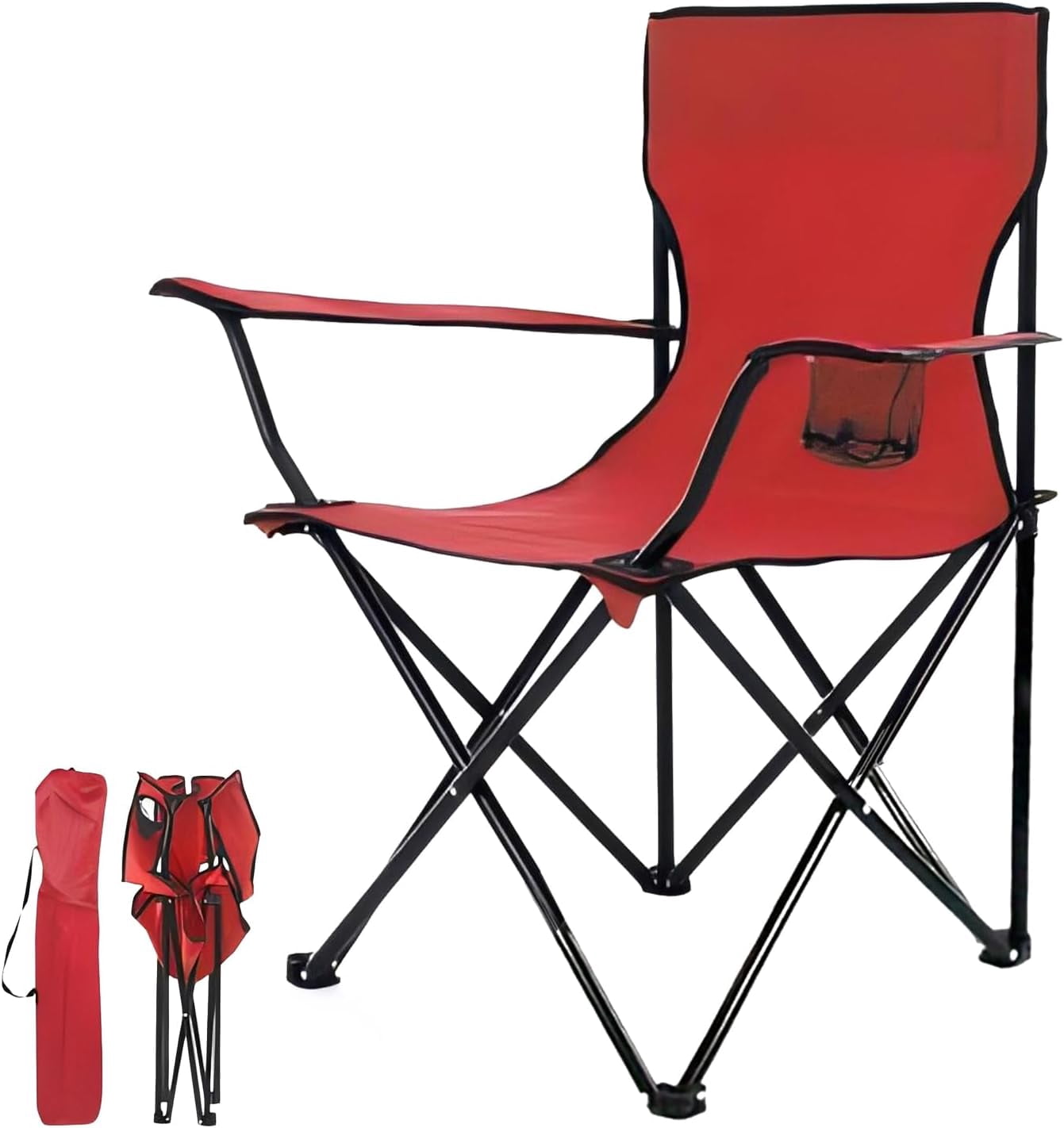 ZeloraGildan Adult Folding Lightweight Camp Chair, Folding Chair with A ...
