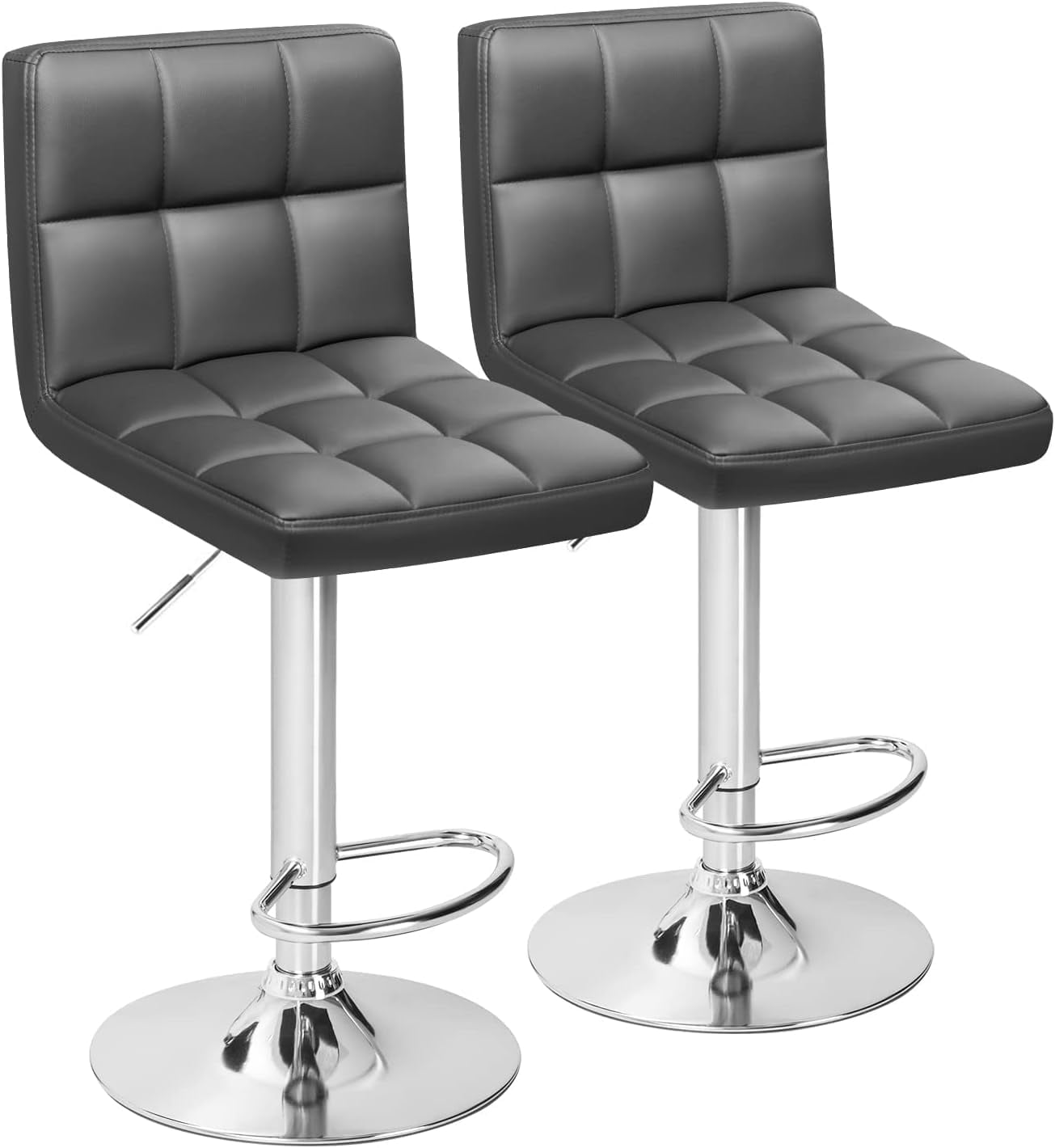 ZeloraGildan Bar Stools Modern Pu Leather Swivel Adjustable Hydraulic ...