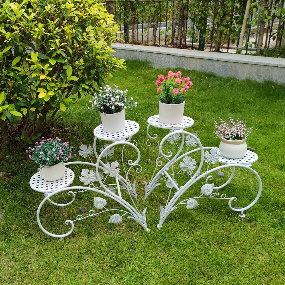 ZeloraGildan Plant Stand Heart Shaped: Set of 2 Metal Flower Racks ...