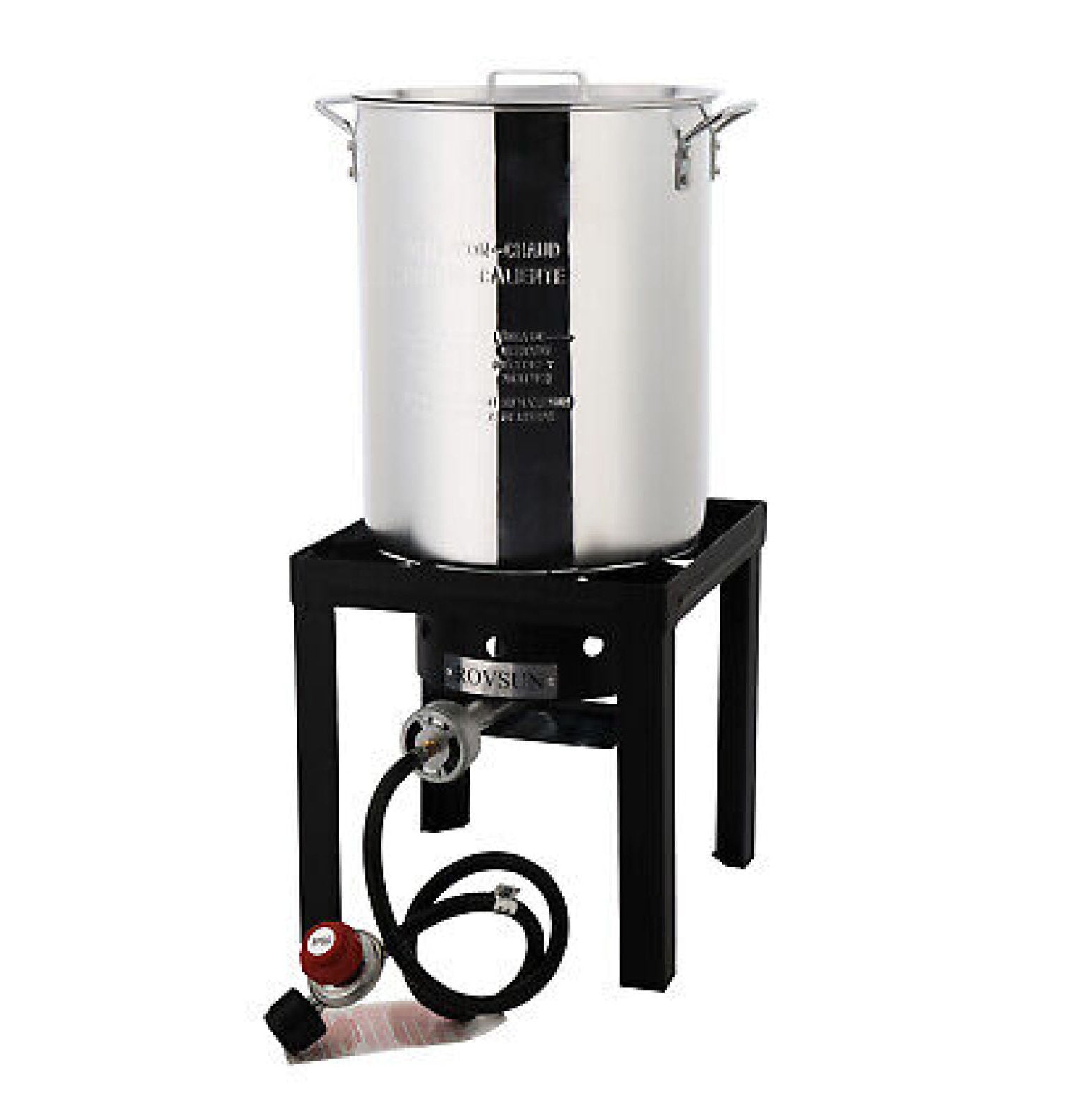 ZeloraGildan30 Qt Aluminum Turkey Deep Fryer Kit Stock Pot Propane Gas ...