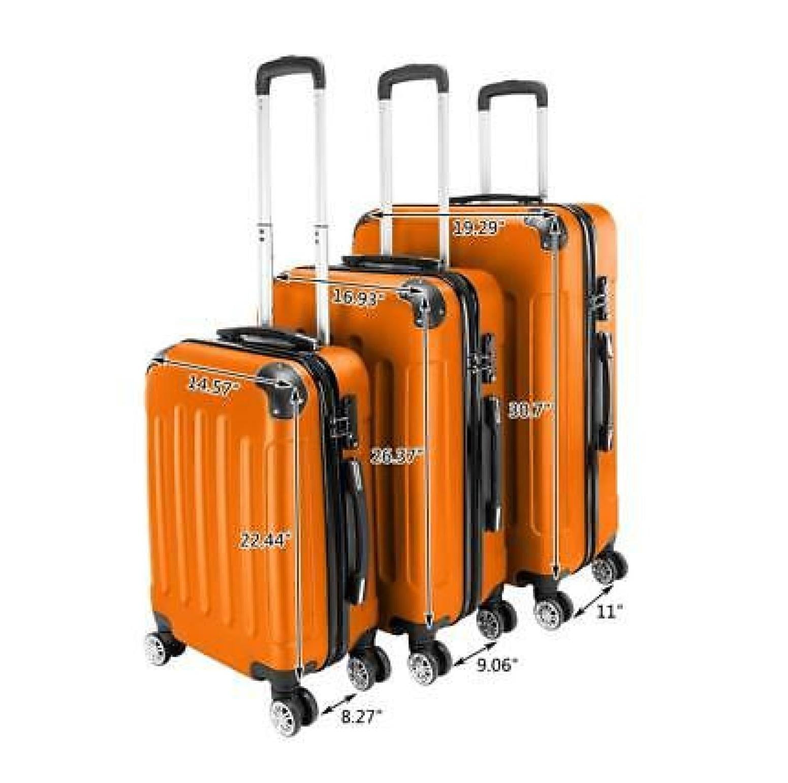 ZeloraGildan3Pcs 20/24/28" Luggage Travel Bag TSA Lock Trolley Carry On ...