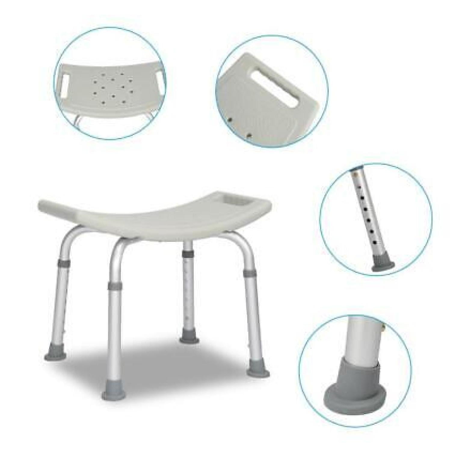ZeloraGildanElderly Bath Shower Chair Adjustable 7 Height Medical Bench ...