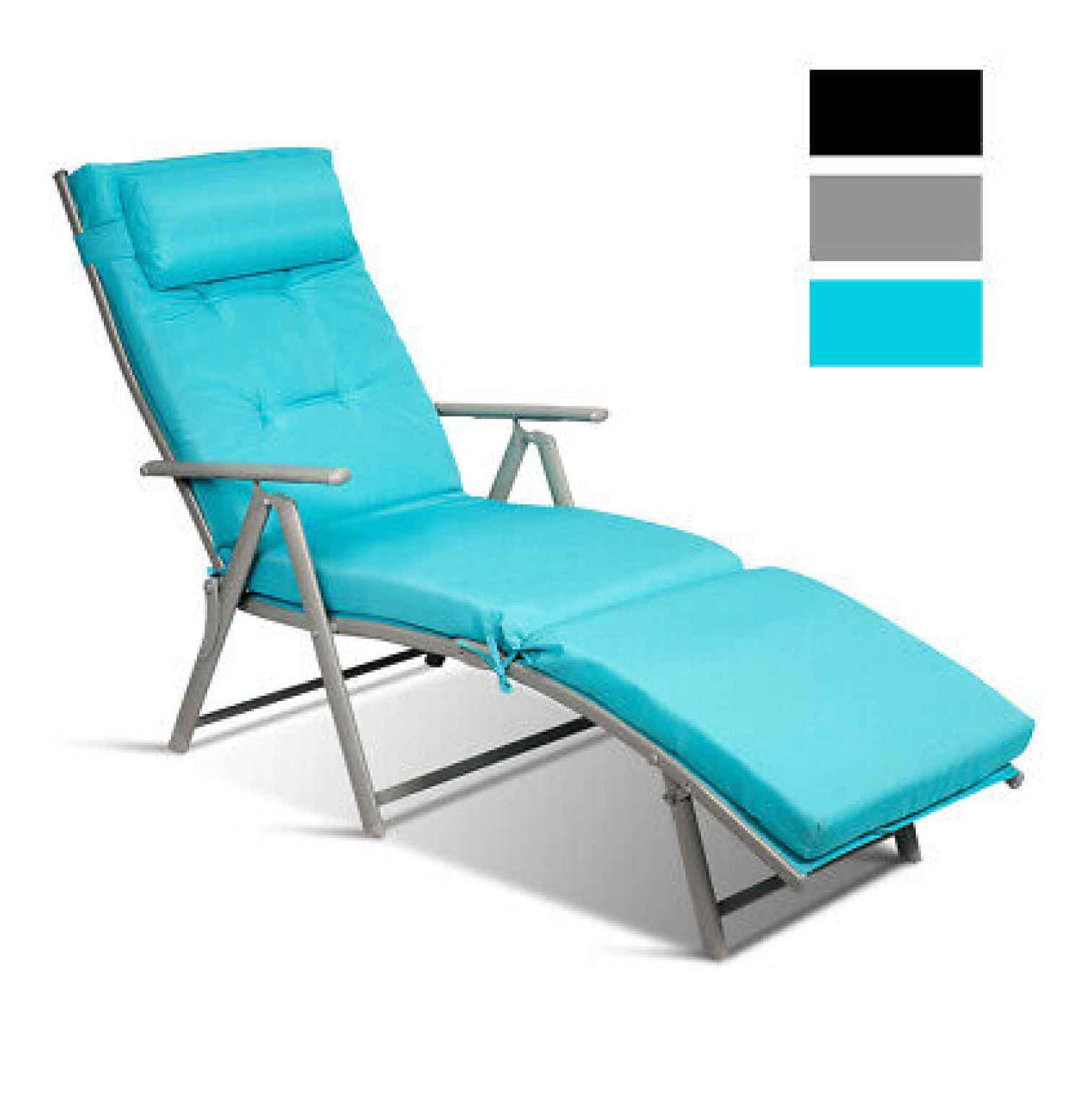 ZeloraGildanOutdoor Folding Chaise Lounge Chair Lightweight Recliner w ...