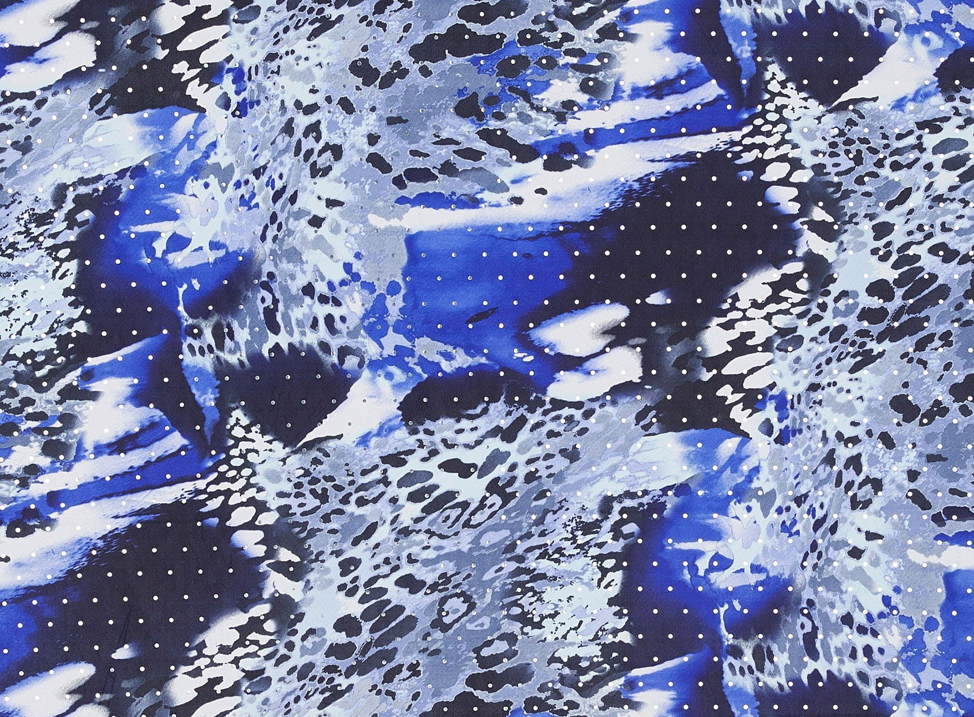 Zelouf Abstract Leopard Print On Silky Knit W/ Silver Trans , Sewing ...