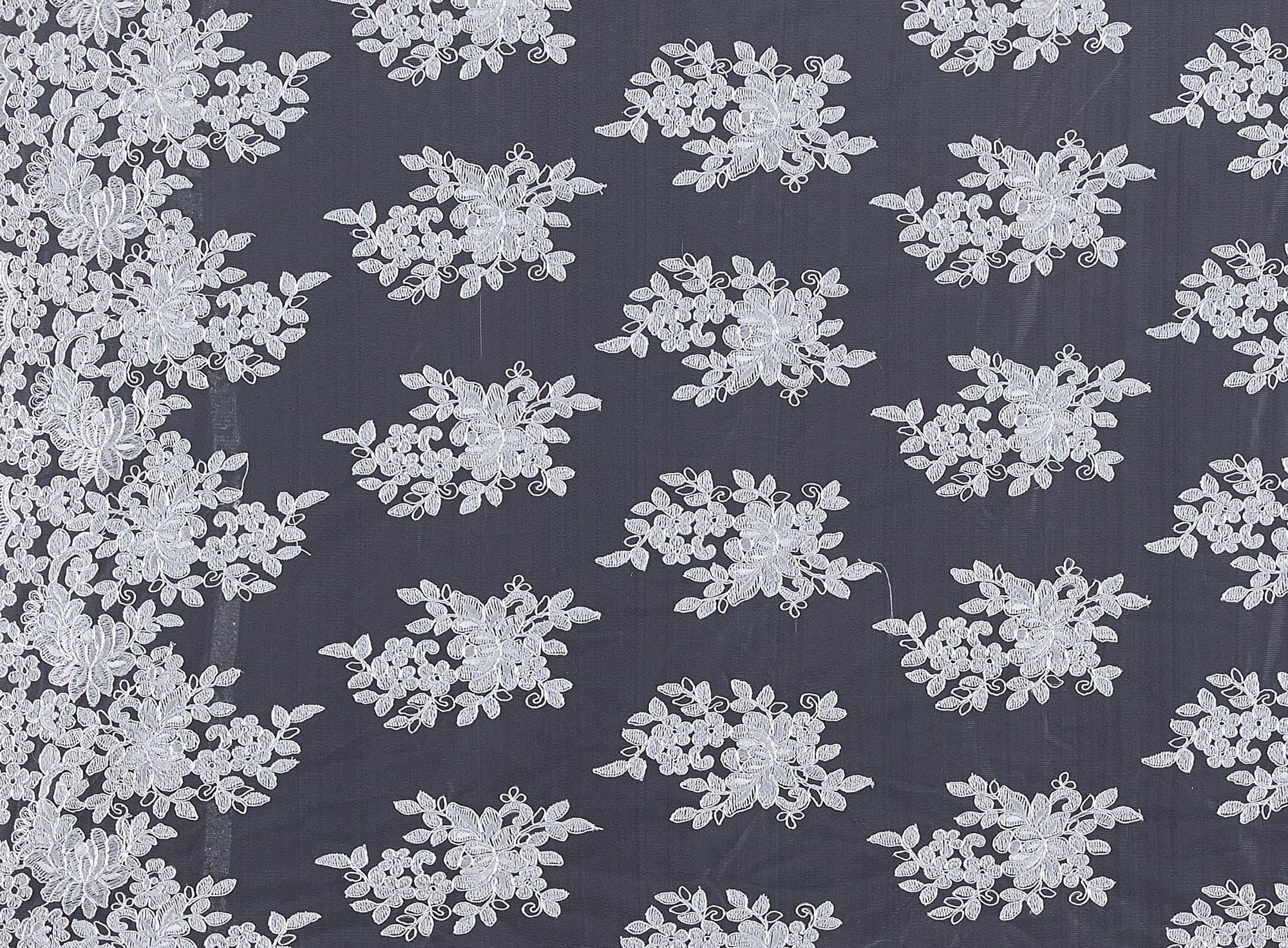 Zelouf Alayna Floral Embroidery On Mesh , Sewing, DIY, Crafts Fabric by ...