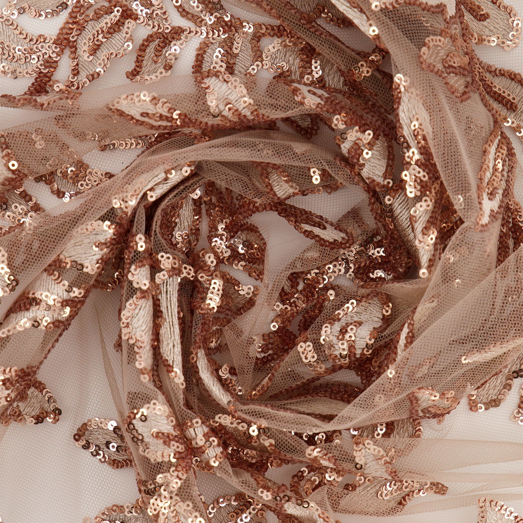 Zelouf All Over Leaf Pattern On Mesh , Sewing, DIY, Crafts Fabric by ...